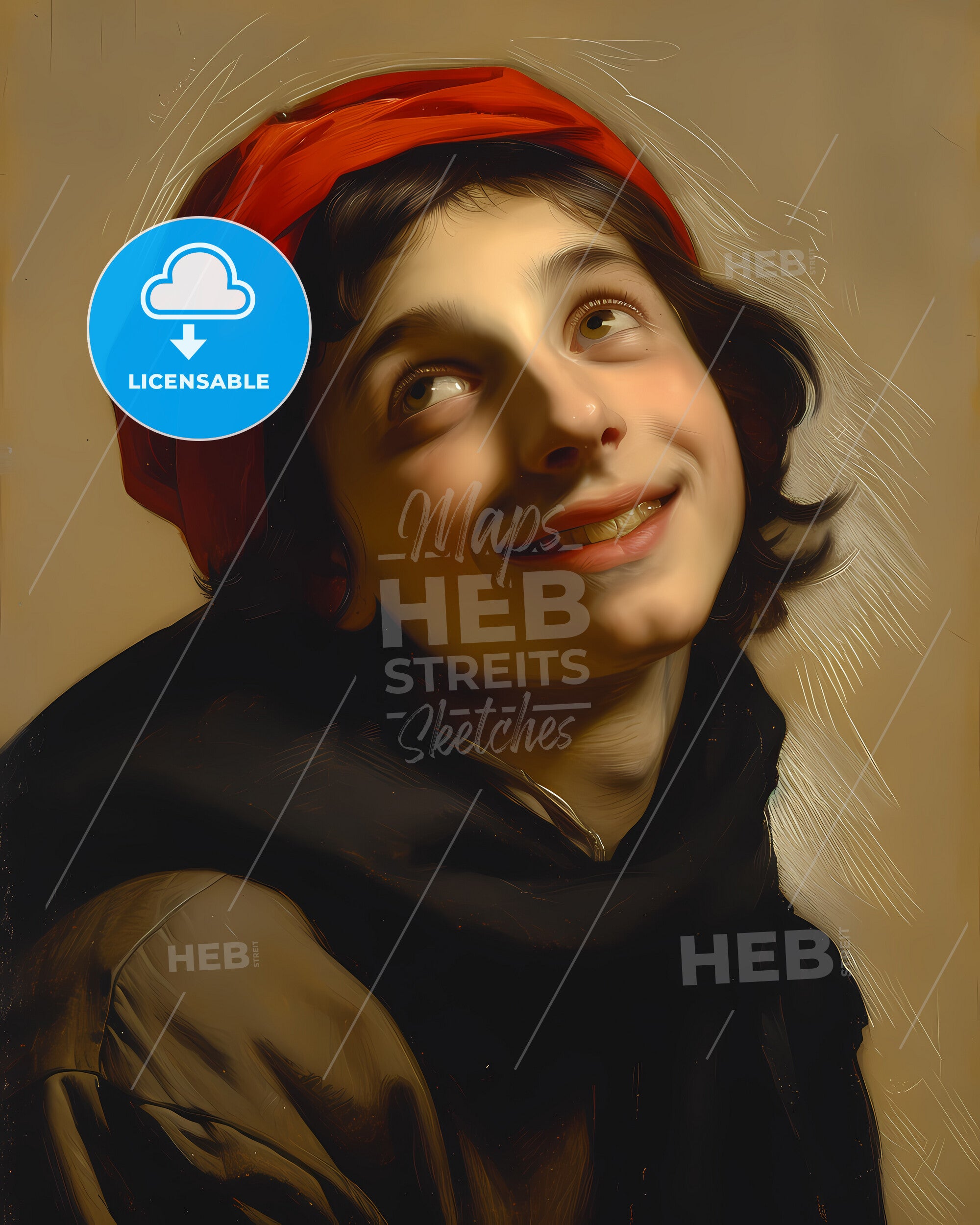 Caravaggio, Michelangelo Merisi, 1571 - 1610, a boy looking up with a ...