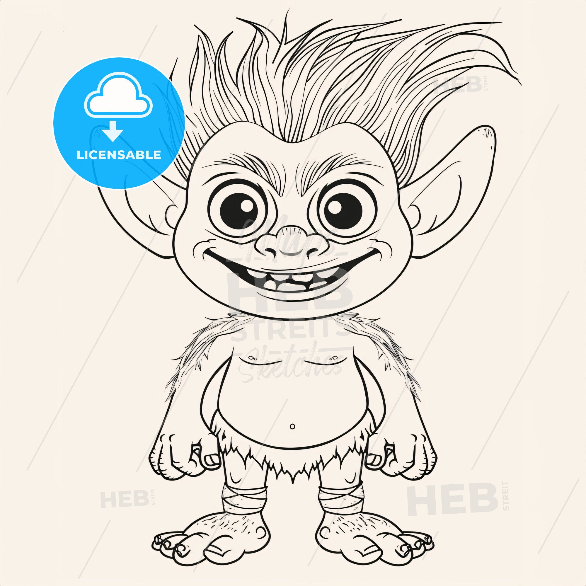 branch troll coloring pages