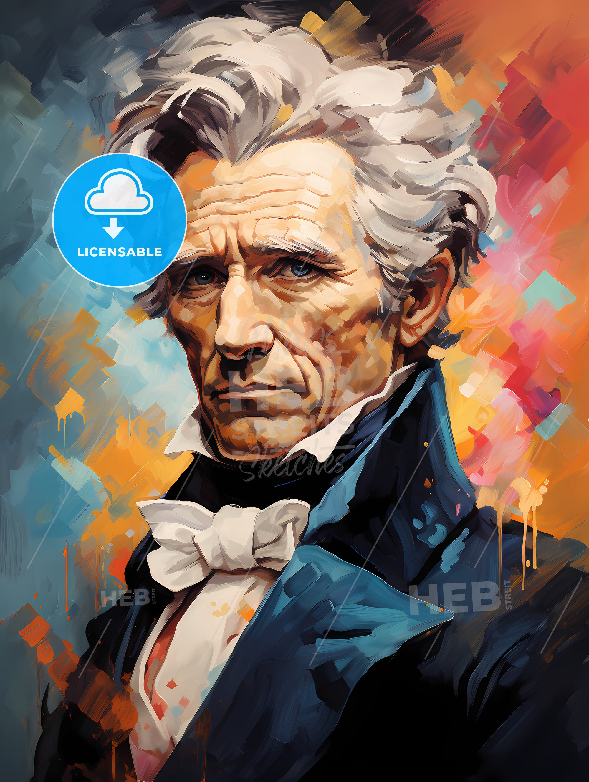 Portrait of Andrew Jackson - HEBSTREITS Stock Image