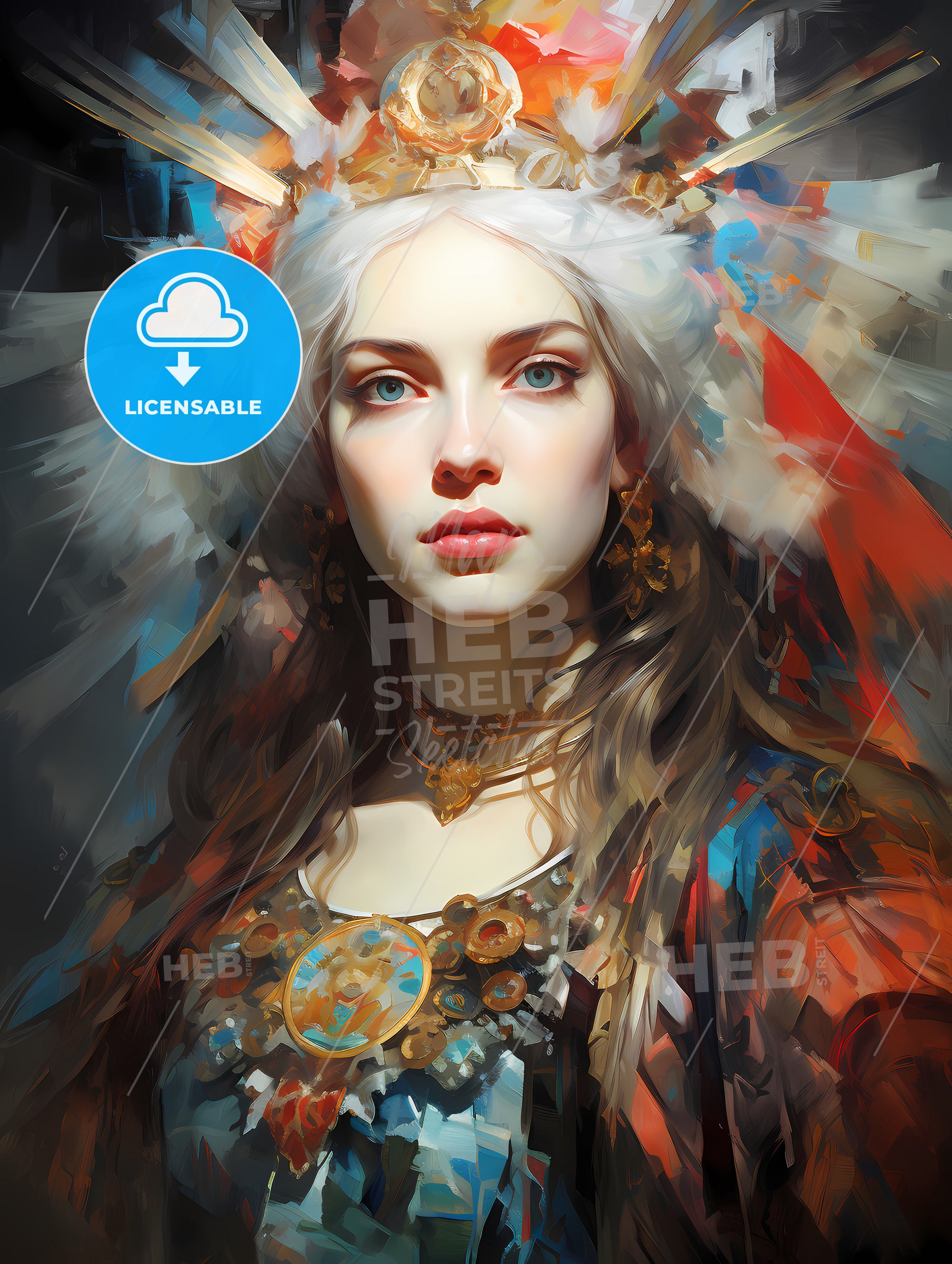 Catherine the Great Empress of Russia - HEBSTREITS Stock Image