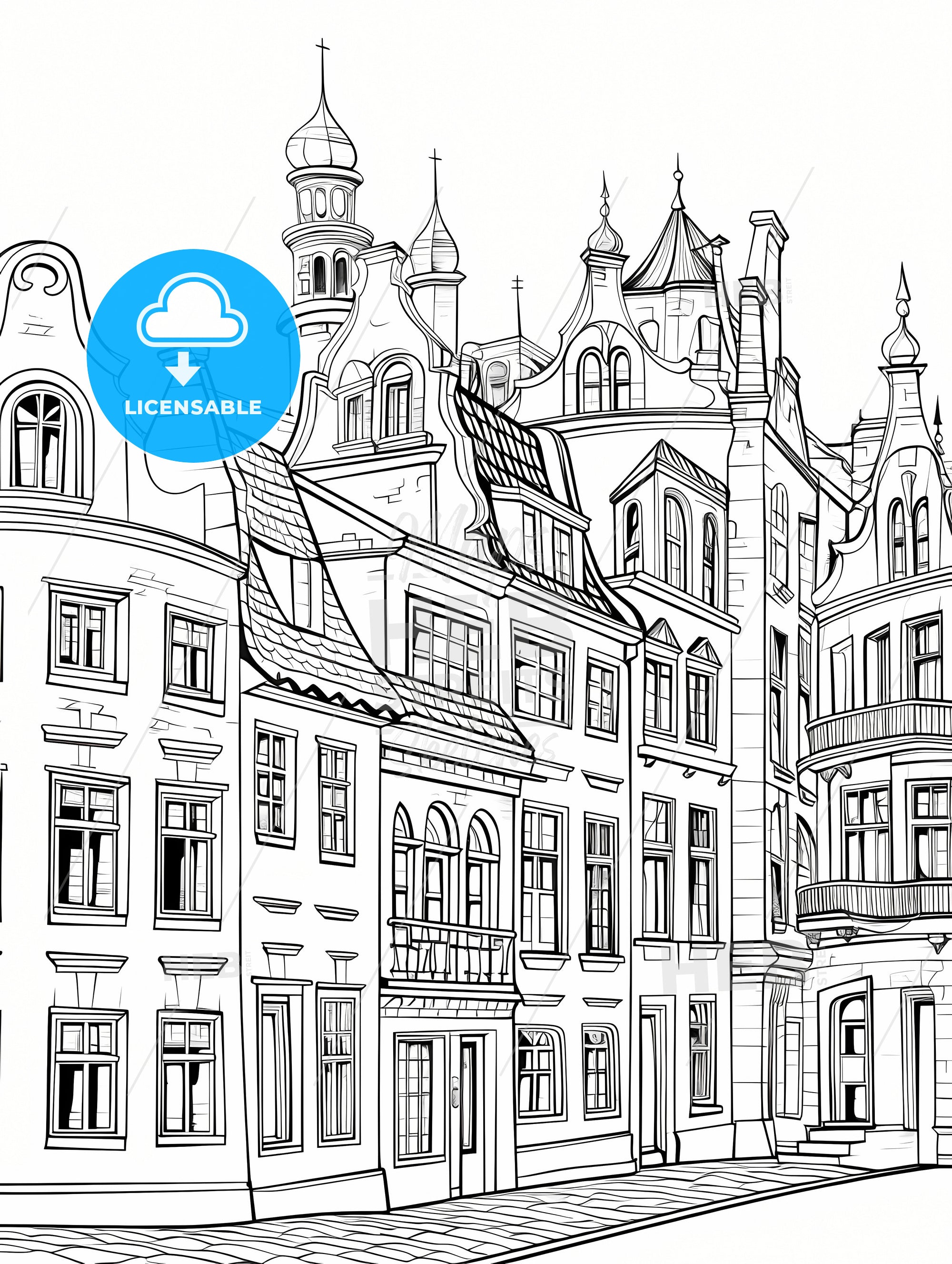 community buildings coloring pages