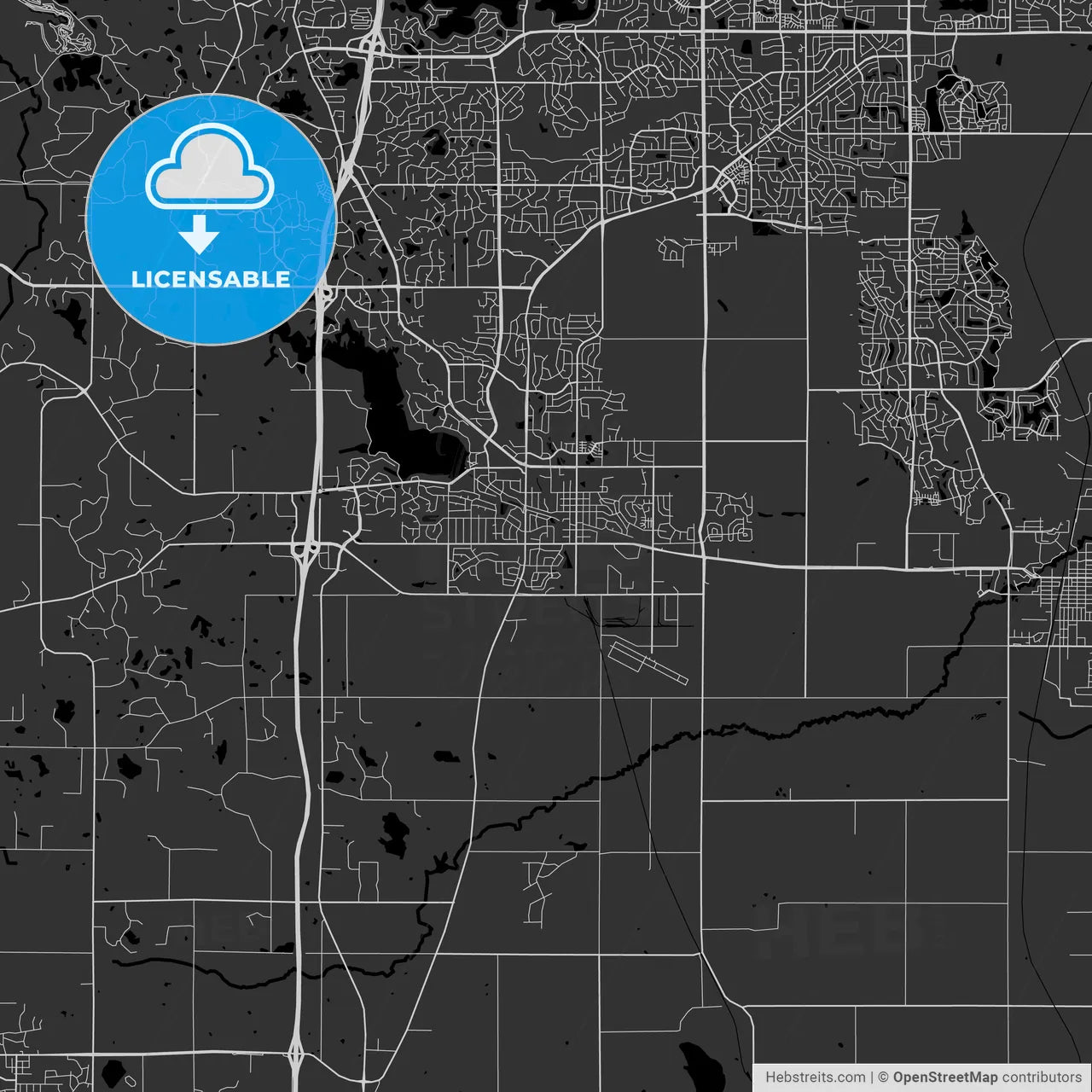 Lakeville, Minnesota - Area Map - Dark – HEBSTREITS