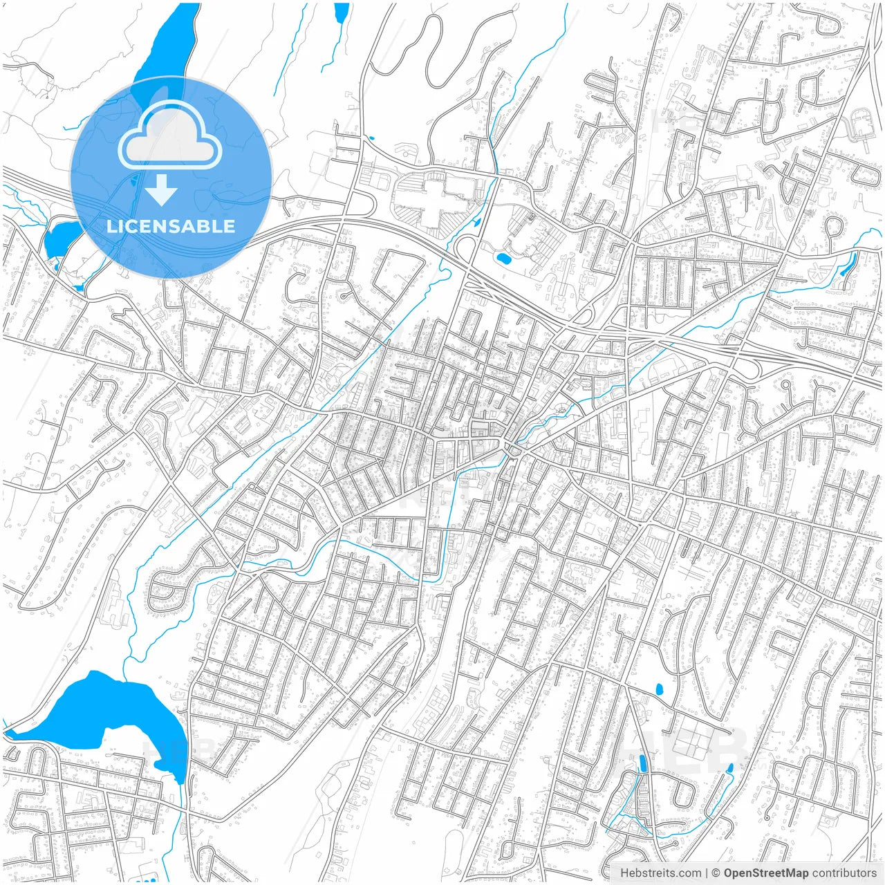 Meriden, Connecticut, United States, City Map With High Resolution ...