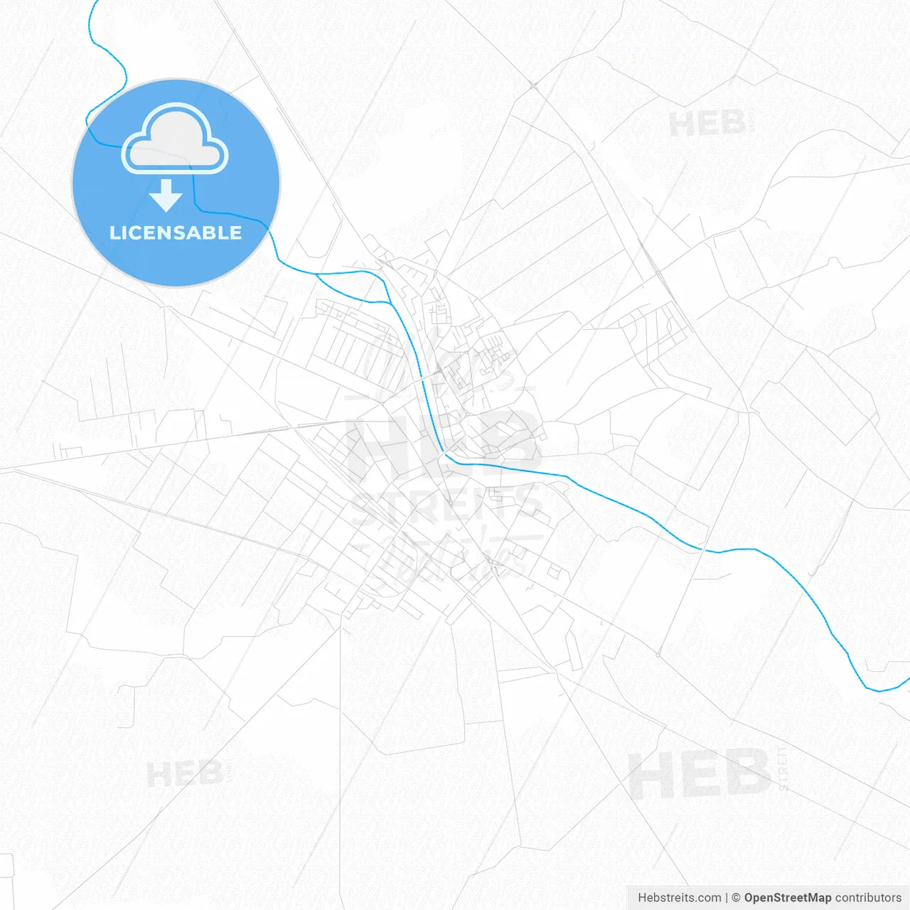Lugoj, Romania Pdf Vector Map With Water In Focus – HEBSTREITS
