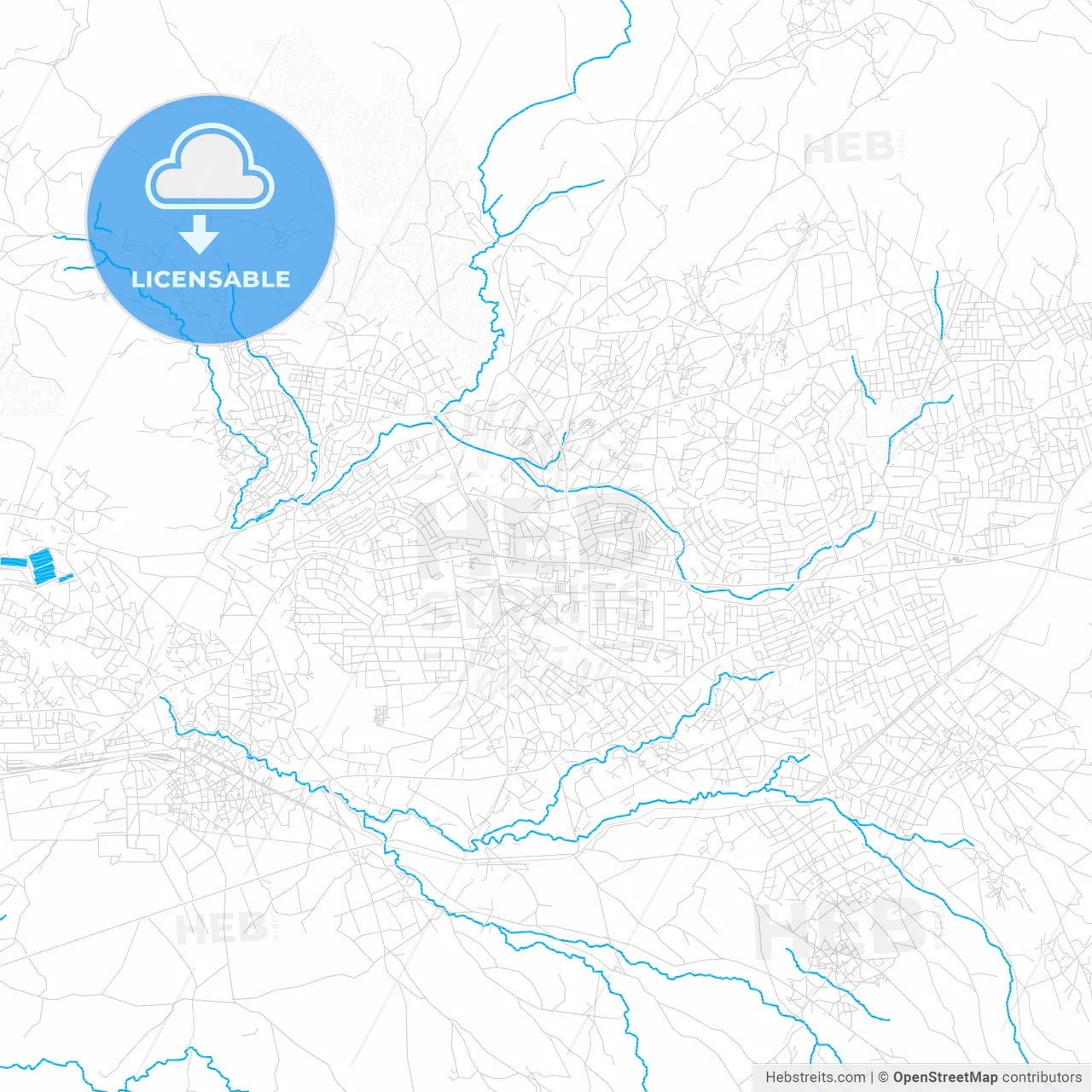 Mbeya, Tanzania Pdf Vector Map With Water In Focus – HEBSTREITS