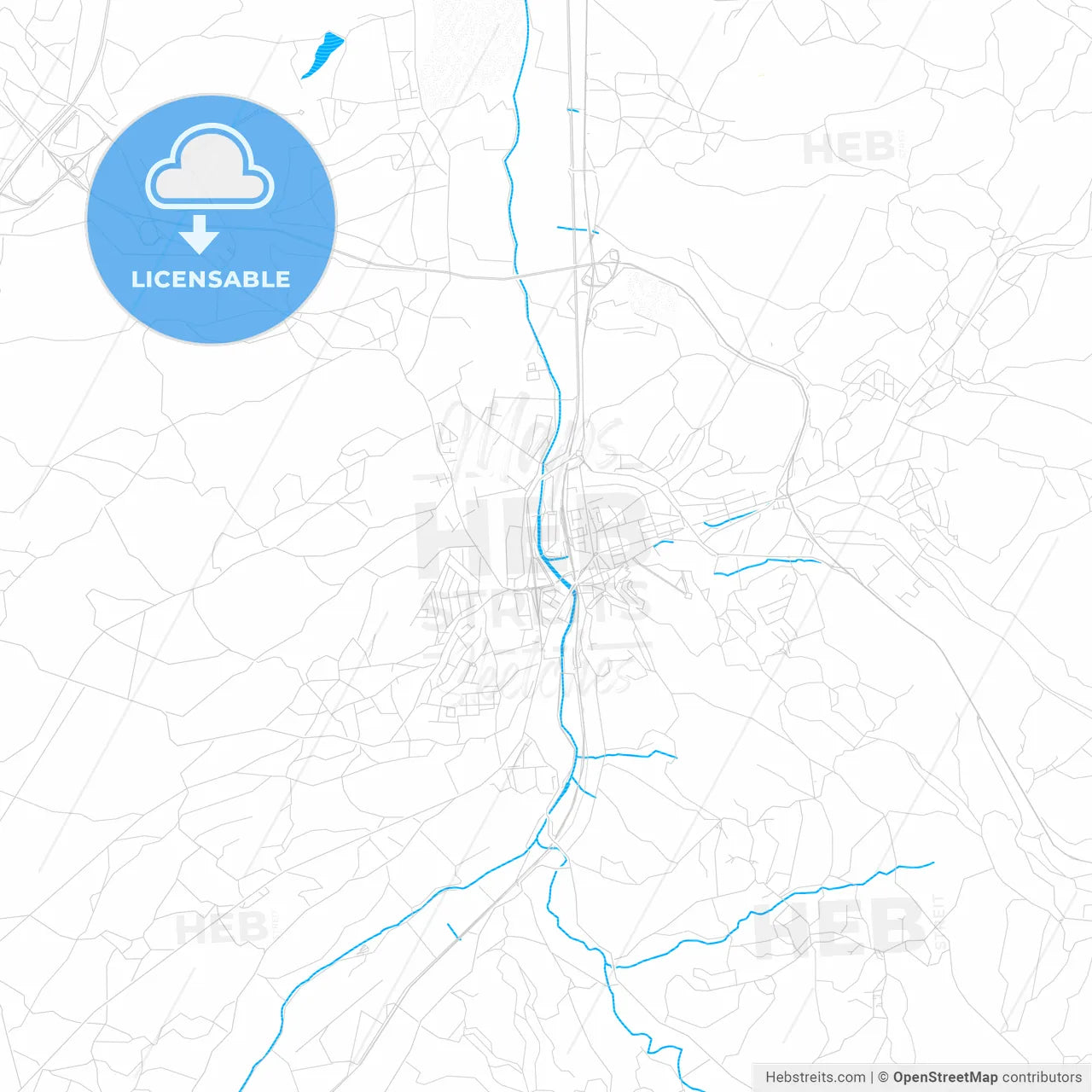 Pombal, Portugal Pdf Vector Map With Water In Focus – HEBSTREITS