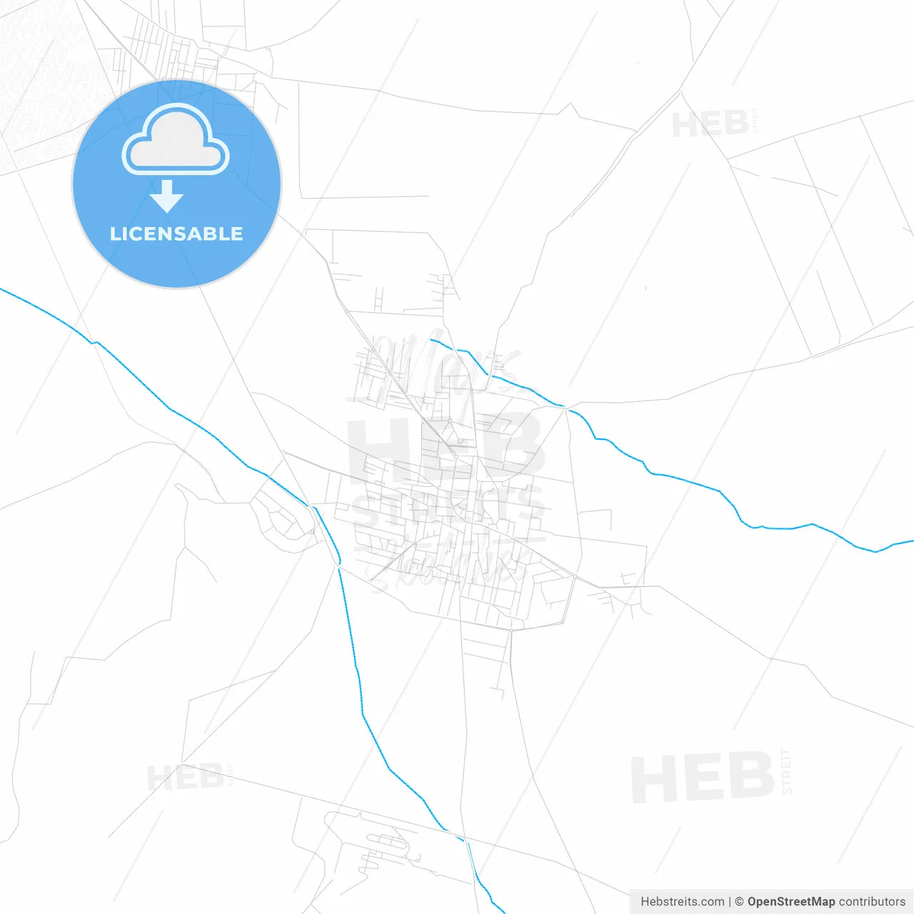 Al-Safira, Syria Pdf Vector Map With Water In Focus – HEBSTREITS