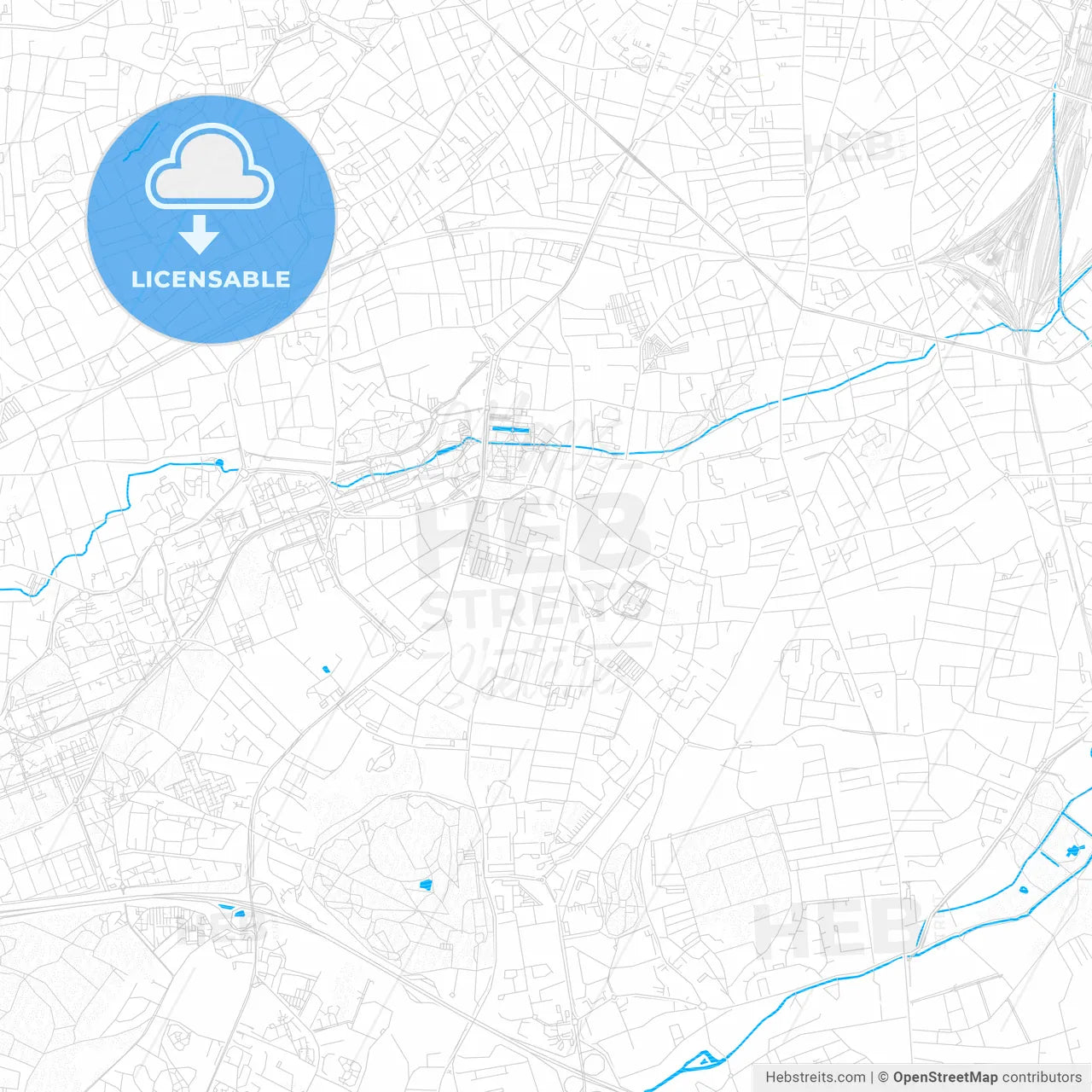 Talence, France Pdf Vector Map With Water In Focus – HEBSTREITS