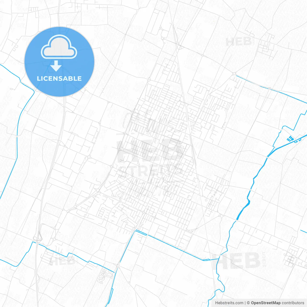 Carpi, Italy Pdf Vector Map With Water In Focus – HEBSTREITS
