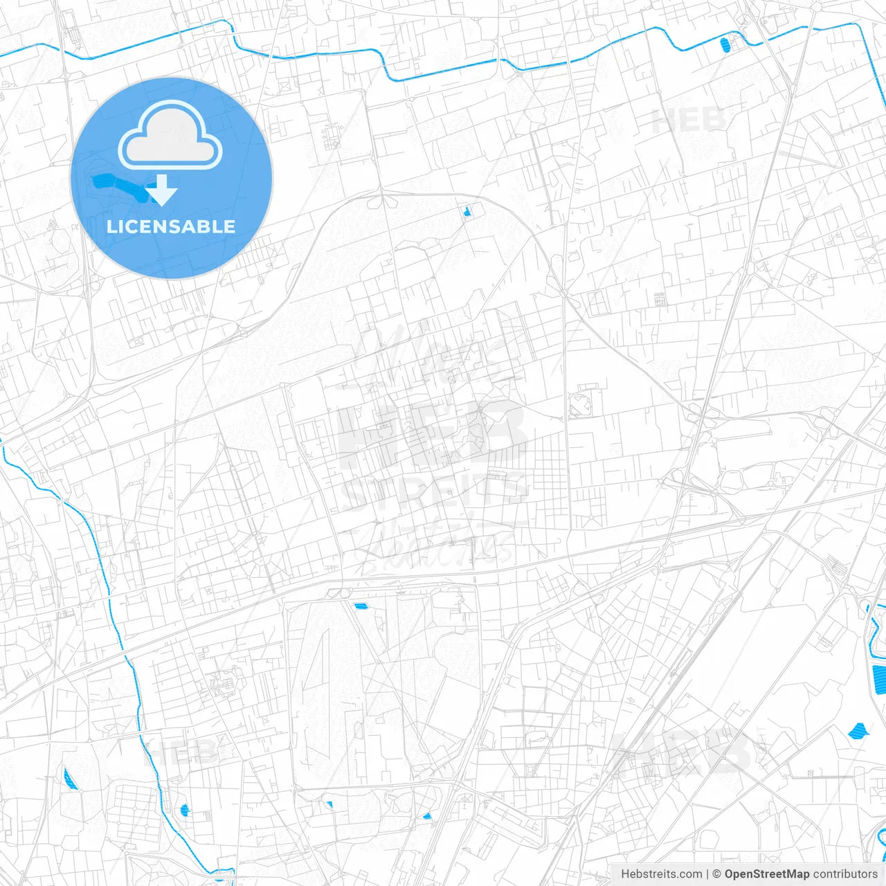 Cinisello Balsamo, Italy Pdf Vector Map With Water In Focus – HEBSTREITS