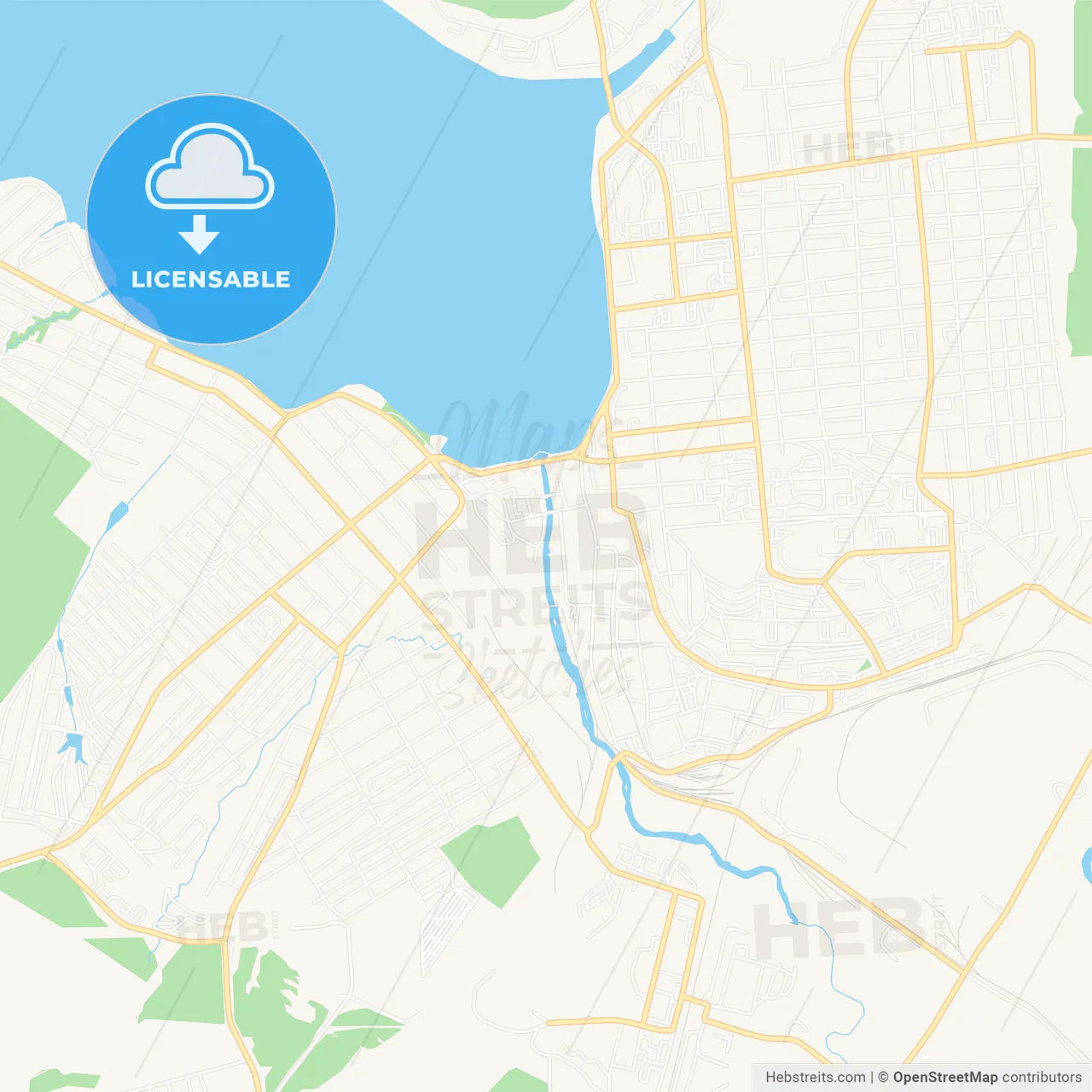 Votkinsk, Russia Vector Map - Classic Colors – HEBSTREITS