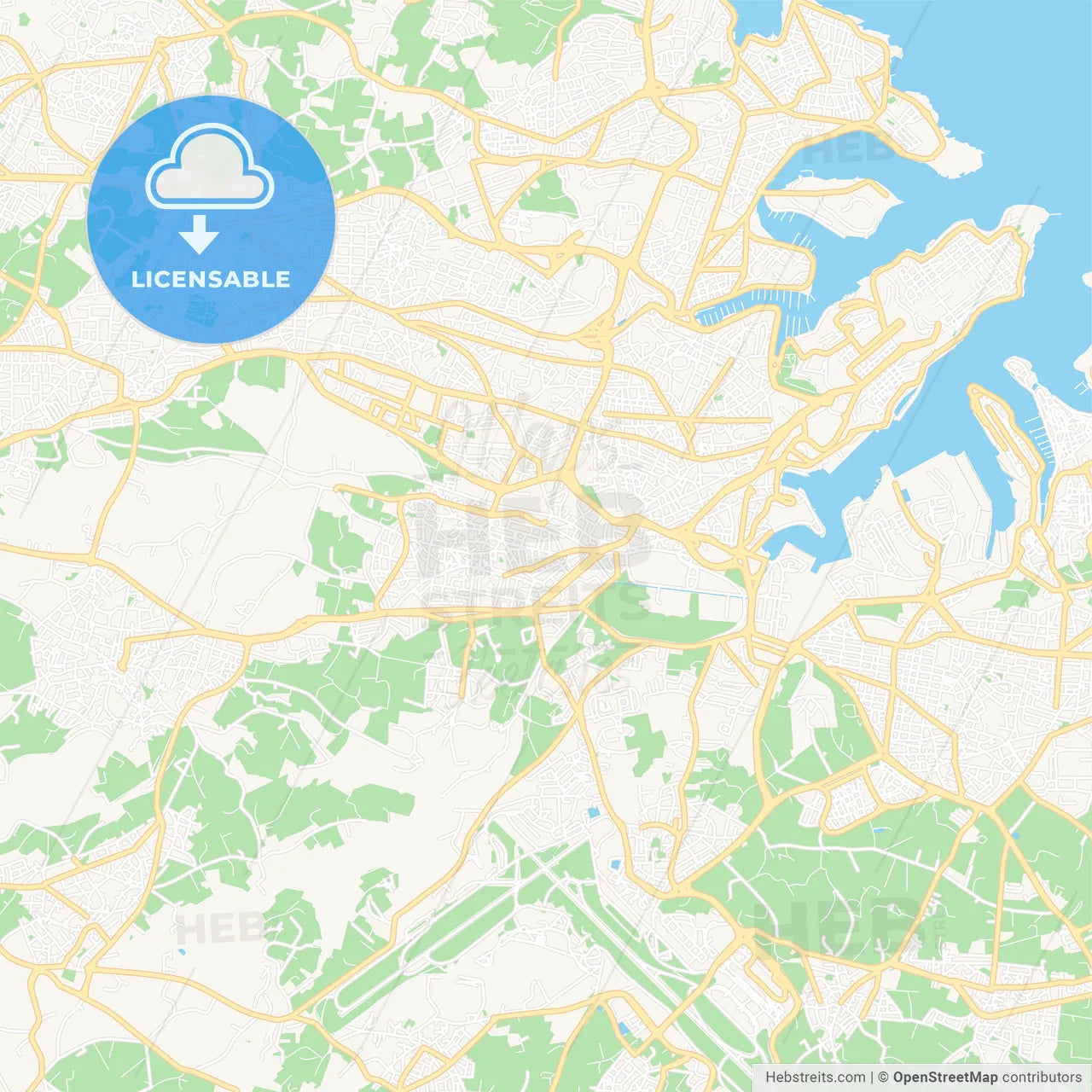 Qormi, Malta Vector Map - Classic Colors – HEBSTREITS