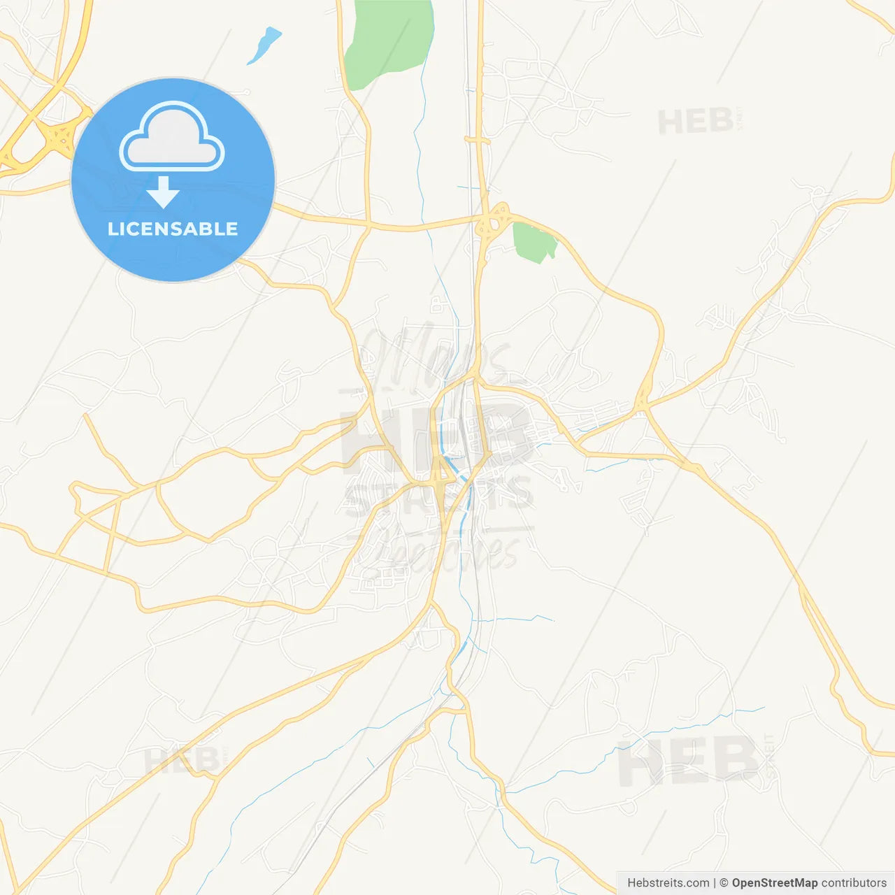 Pombal, Portugal Vector Map - Classic Colors – HEBSTREITS