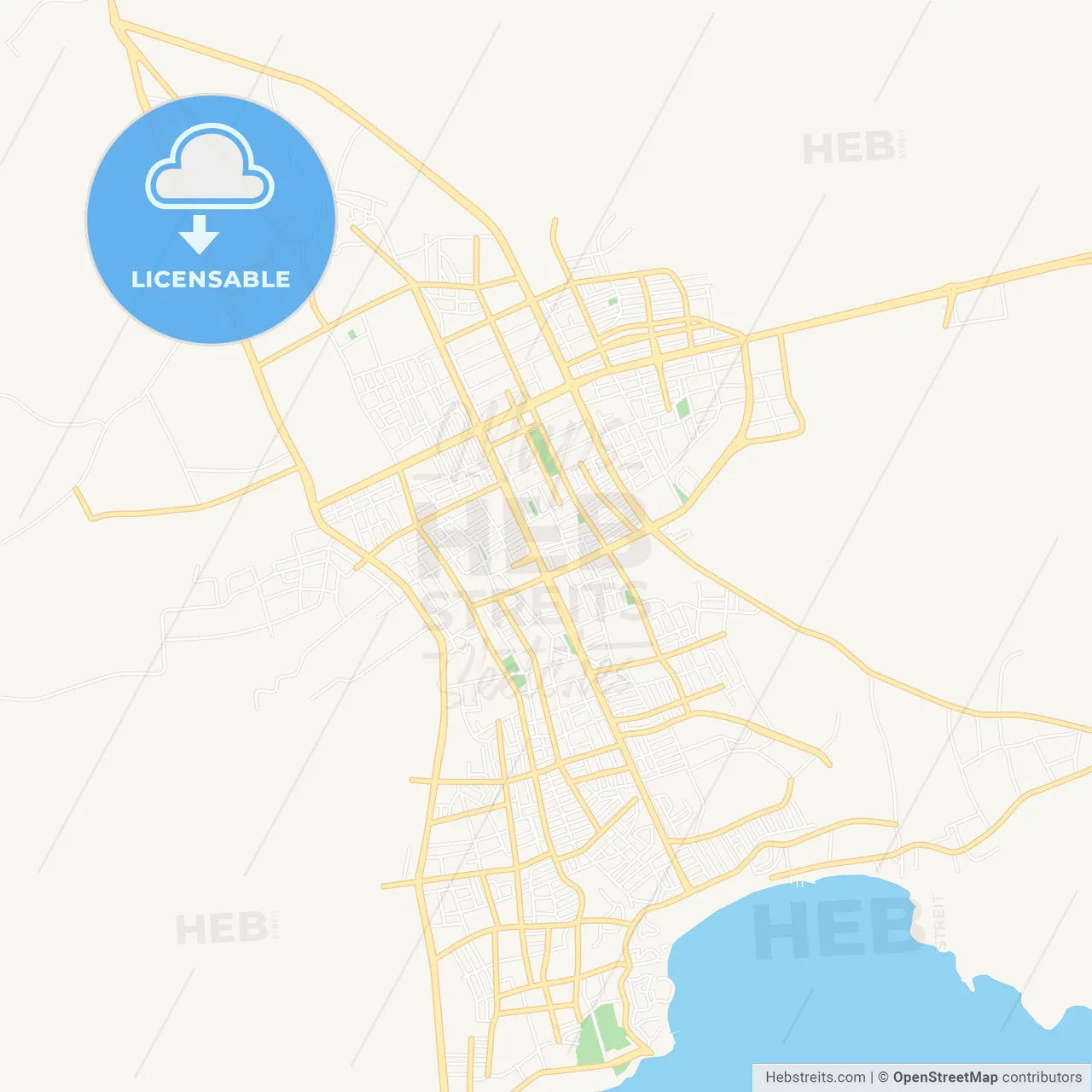 Didim, Turkey Vector Map - Classic Colors – HEBSTREITS