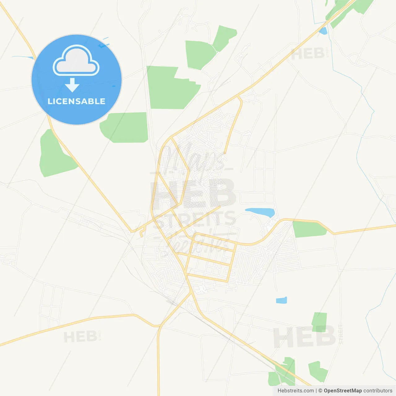 Novovolynsk, Ukraine Vector Map - Classic Colors – HEBSTREITS
