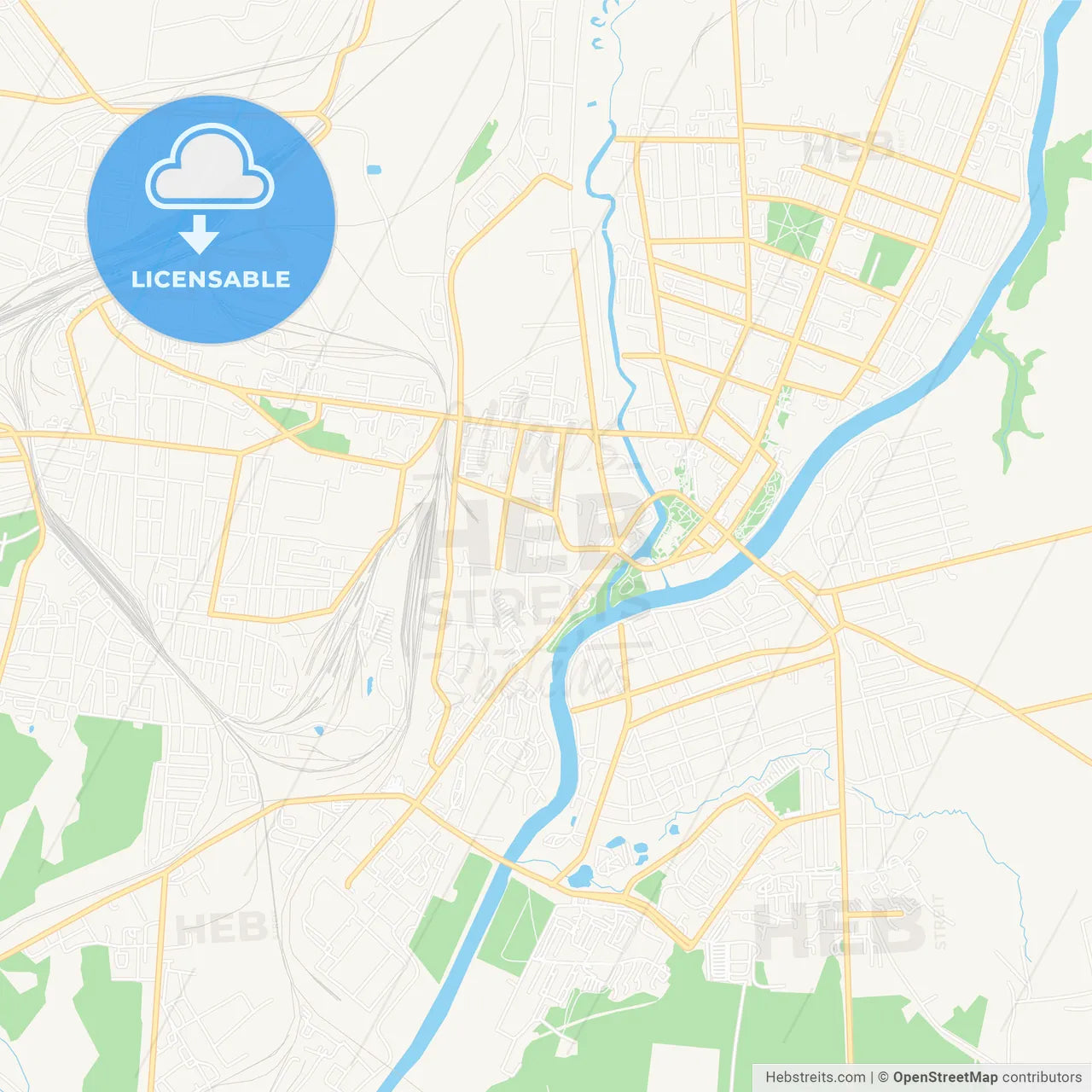 Orsha, Belarus Vector Map - Classic Colors – HEBSTREITS