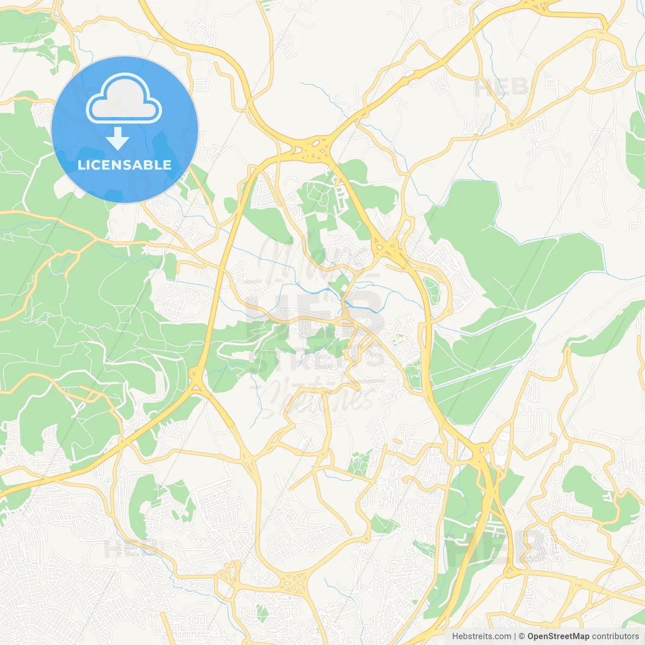 Loures, Portugal Vector Map - Classic Colors – HEBSTREITS
