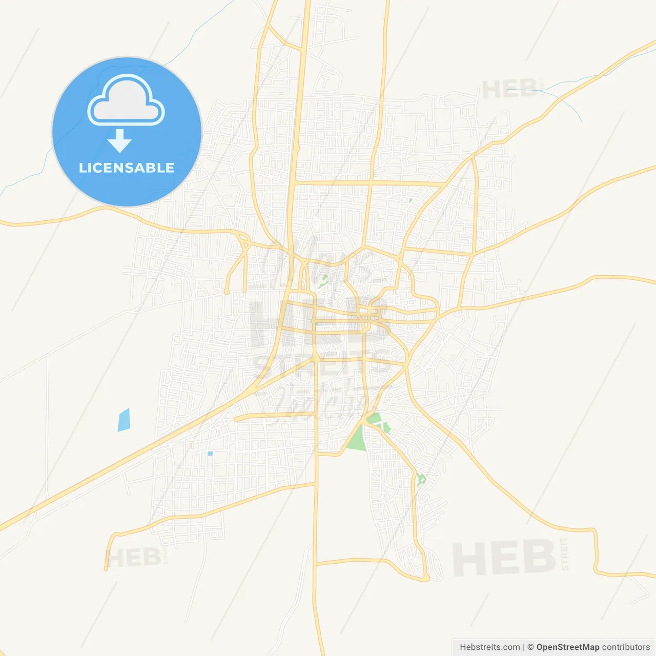 Akhisar, Turkey Vector Map - Classic Colors – HEBSTREITS