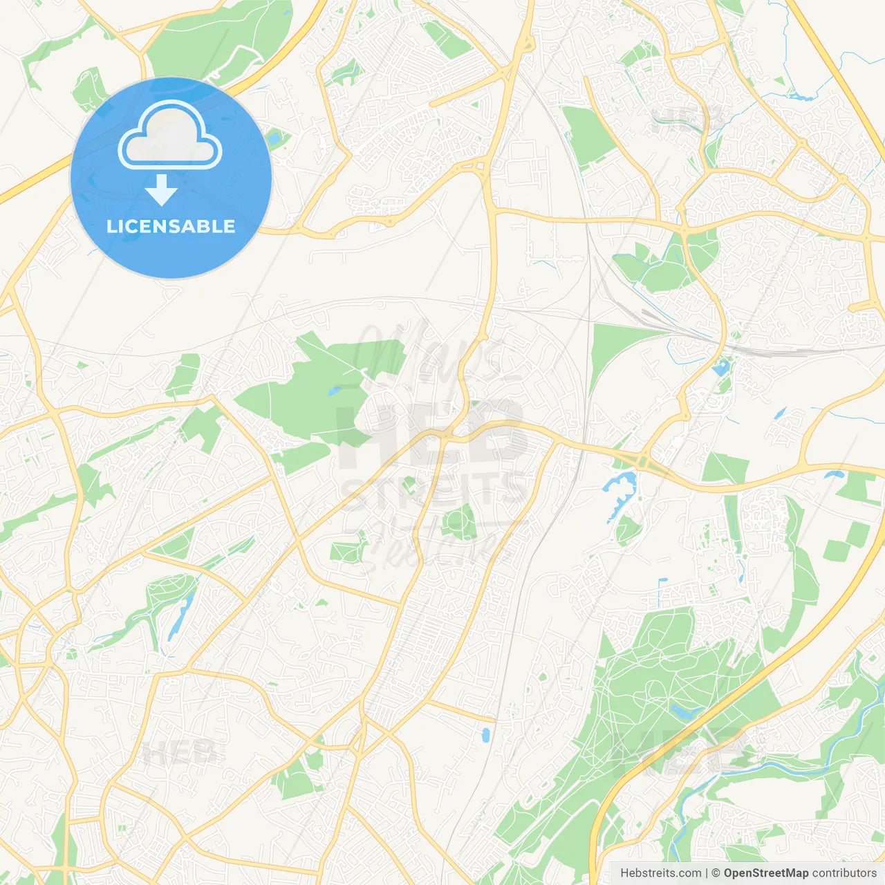 Filton, England Vector Map - Classic Colors – HEBSTREITS