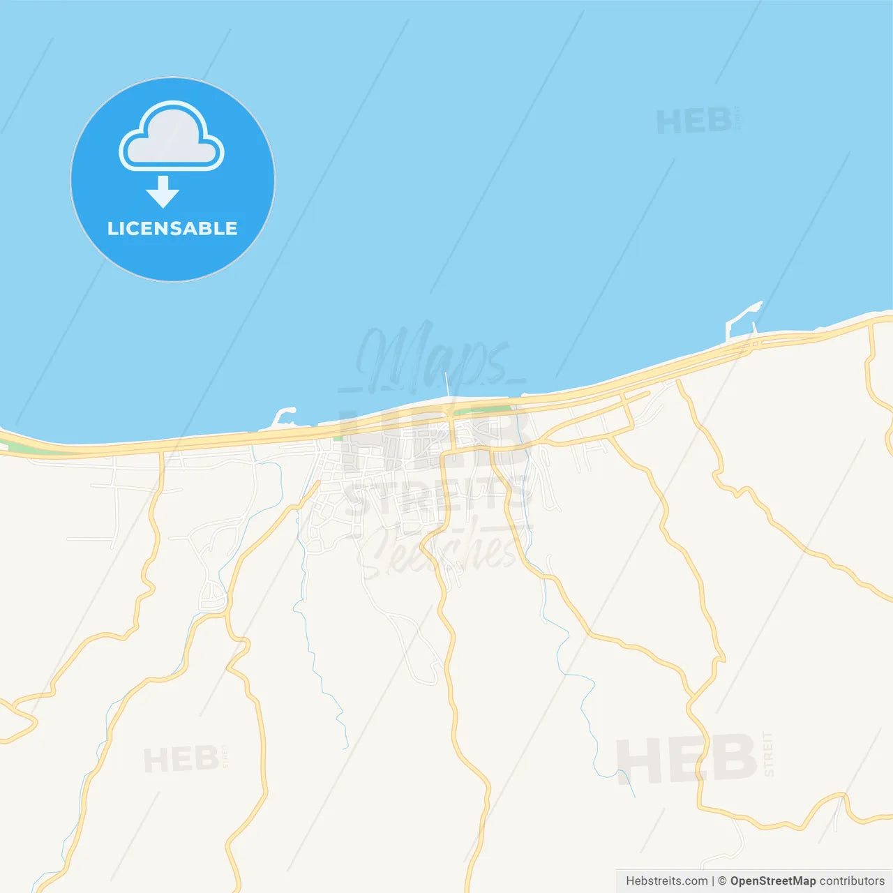 Bulancak, Turkey Vector Map - Classic Colors – HEBSTREITS