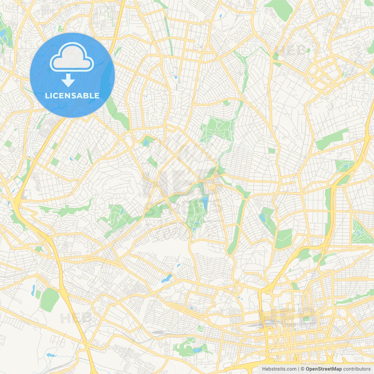 Printable Street Map Of Randburg, South Africa – HEBSTREITS