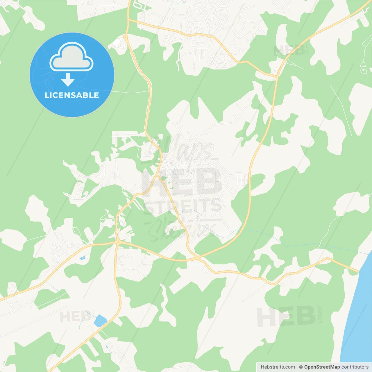 Matoury, France Vector Map - Classic Colors – HEBSTREITS