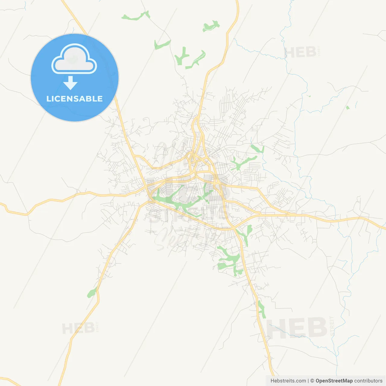 Printable Street Map Of Bo, Sierra Leone – HEBSTREITS