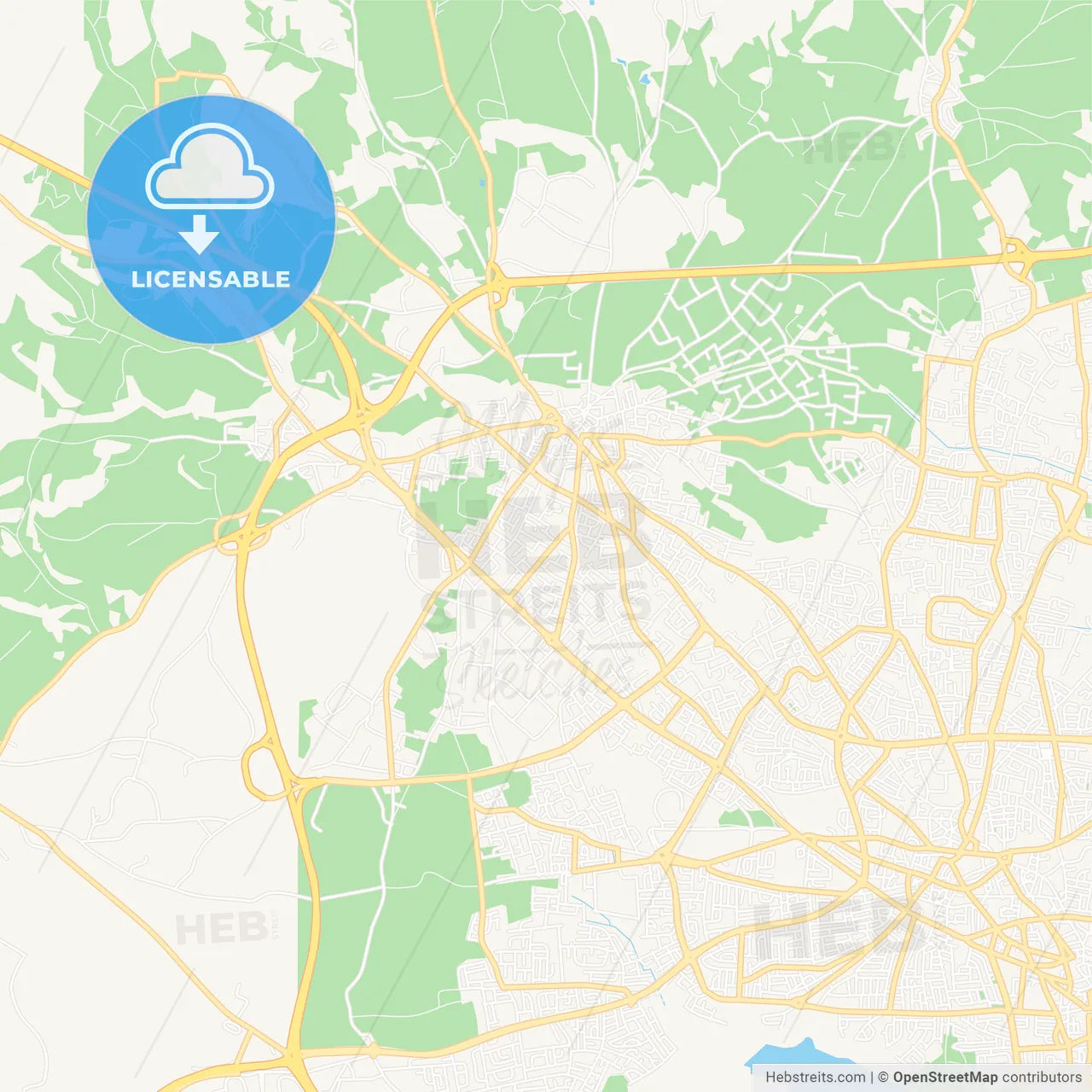 Aradippou , Cyprus Vector Map - Classic Colors – HEBSTREITS