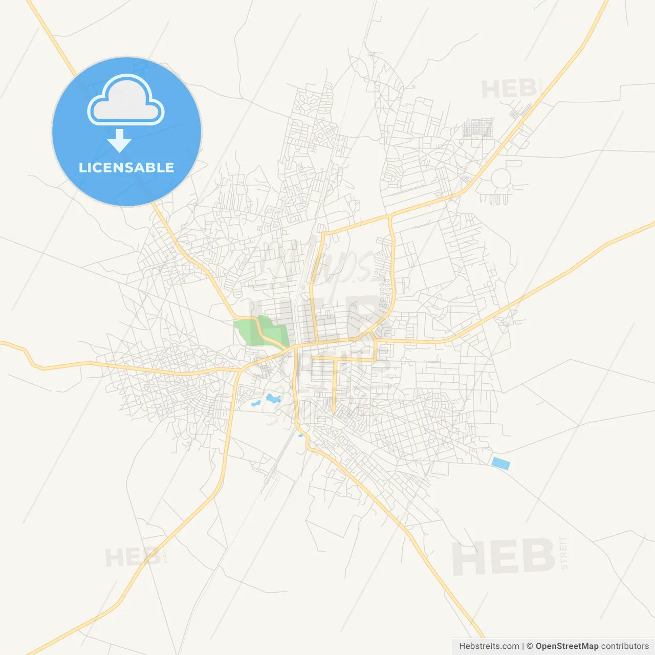 Printable Street Map Of Kabwe, Zambia – HEBSTREITS