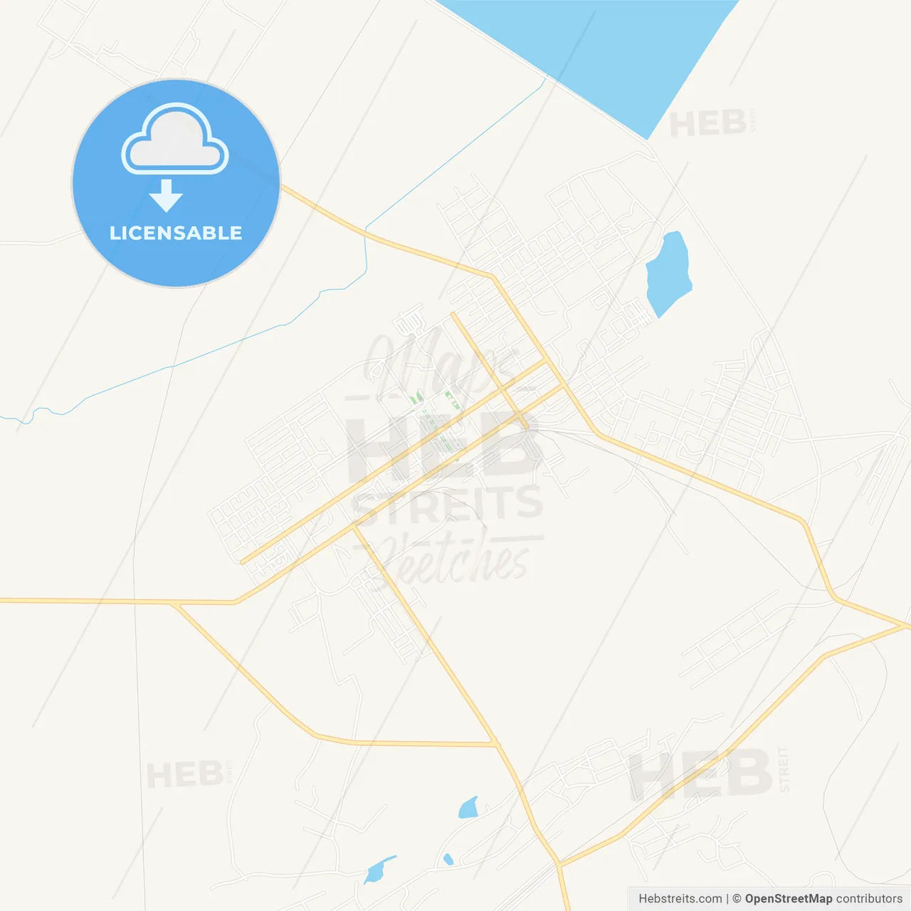Saran, Kazakhstan Vector Map - Classic Colors – HEBSTREITS