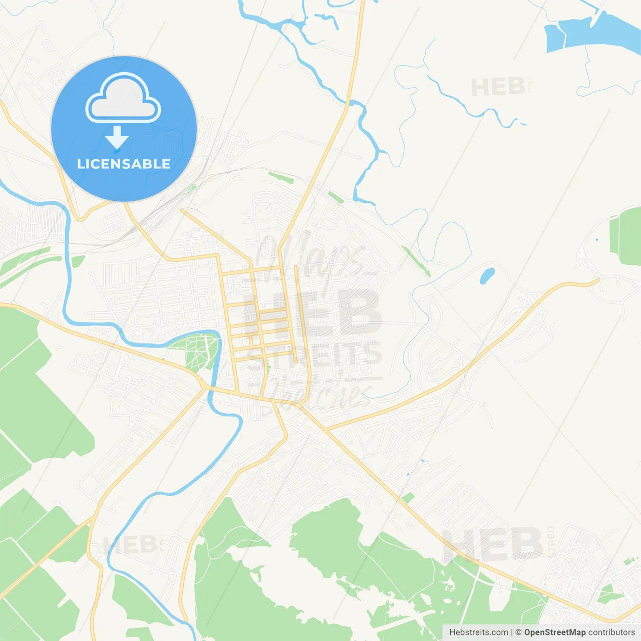 Pavlohrad, Ukraine Vector Map - Classic Colors – HEBSTREITS