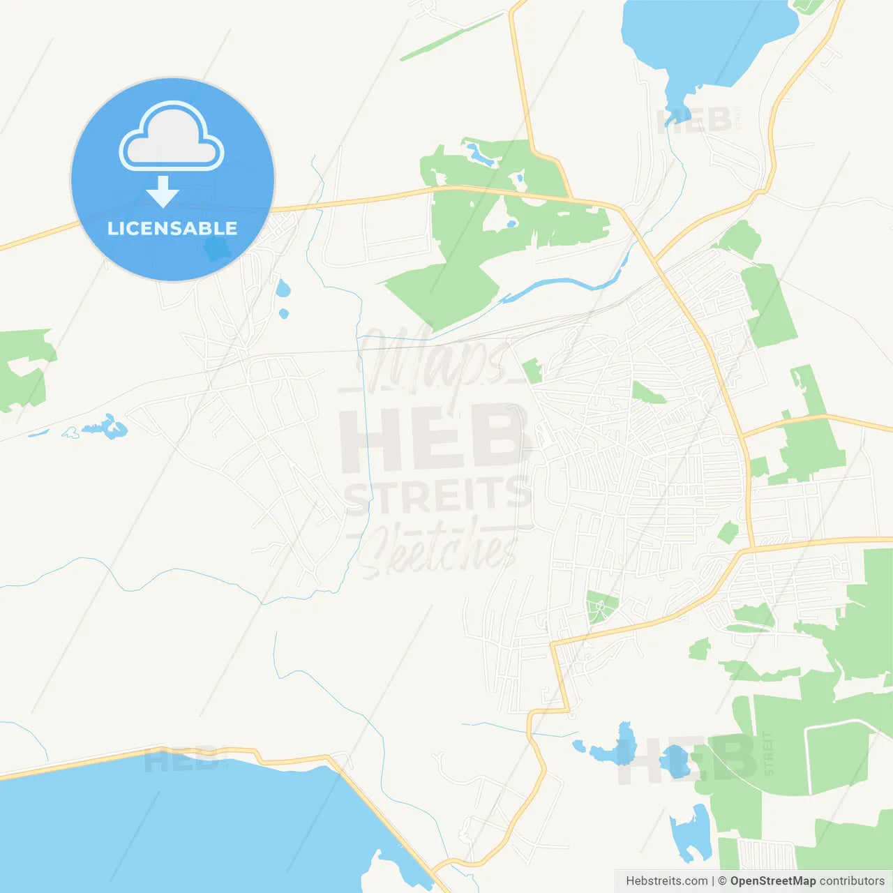Marhanets, Ukraine Vector Map - Classic Colors – HEBSTREITS