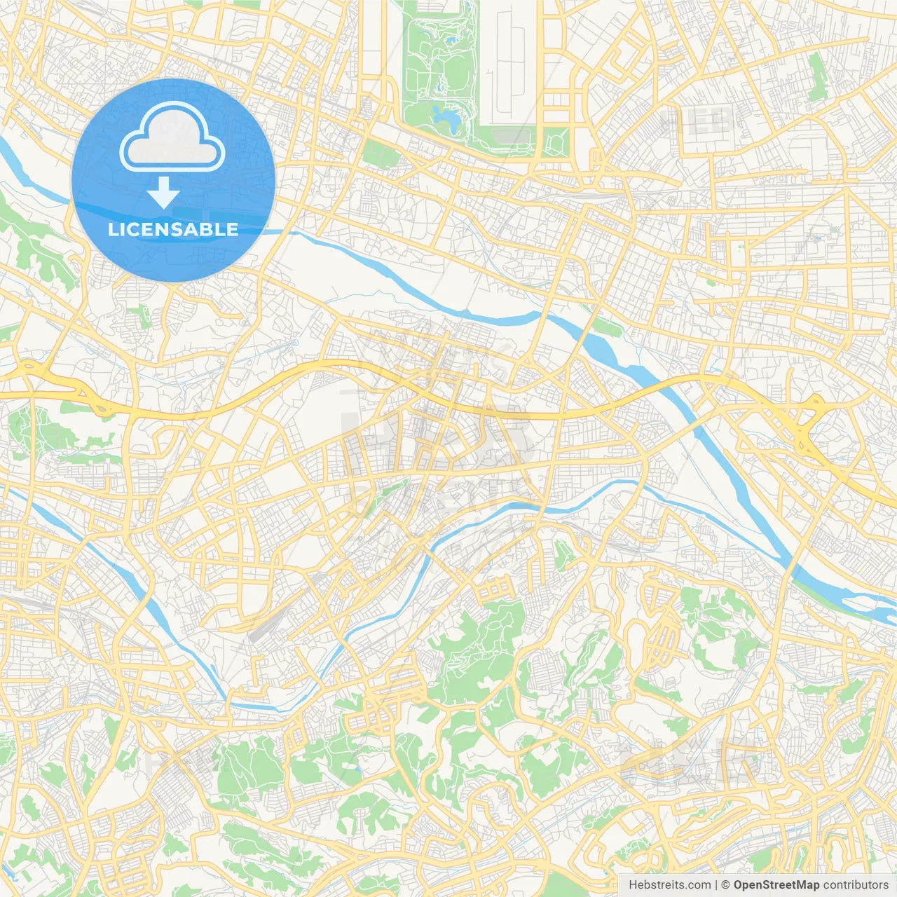 Printable Street Map Of Hino, Japan – HEBSTREITS