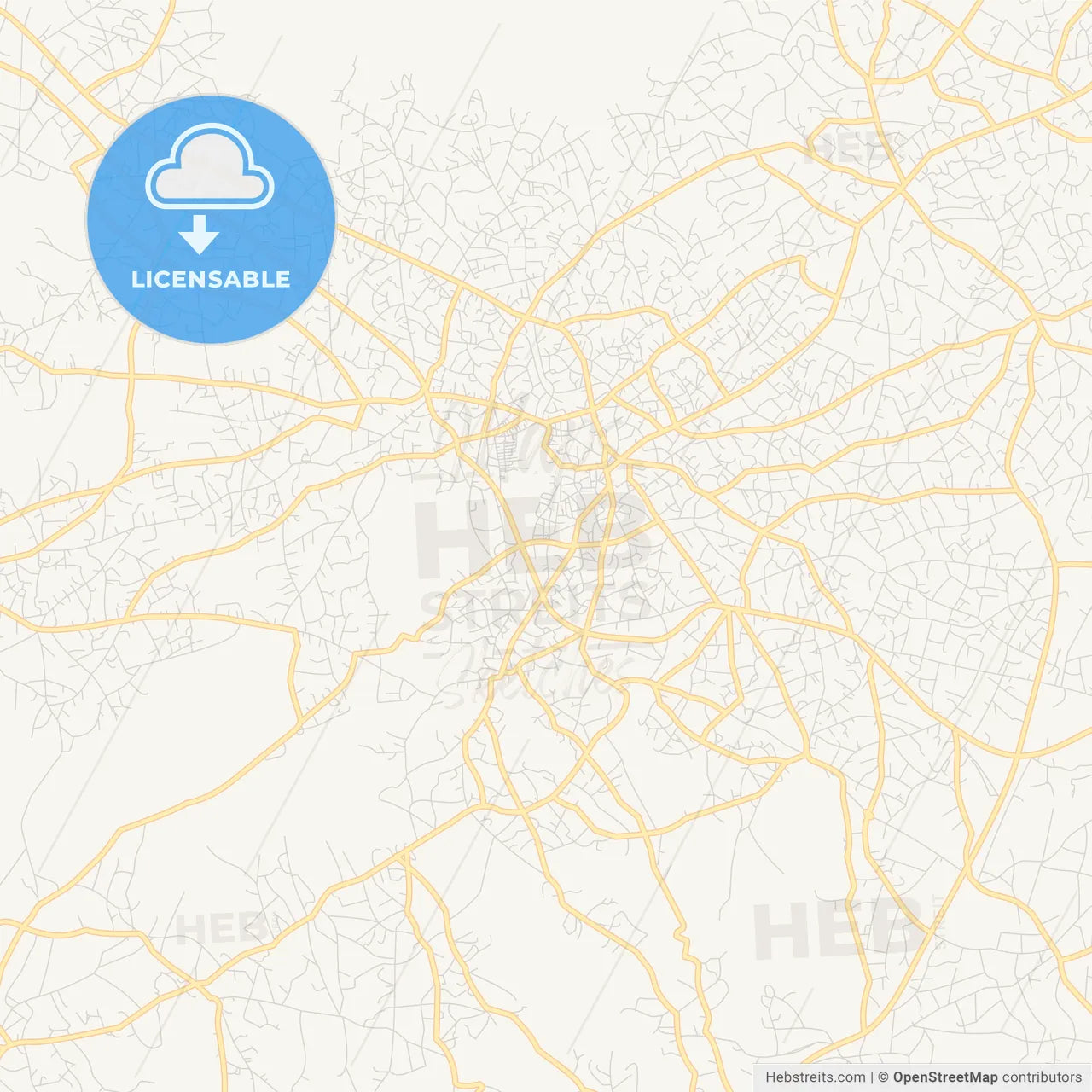 Printable Street Map Of Nnewi, Nigeria – HEBSTREITS
