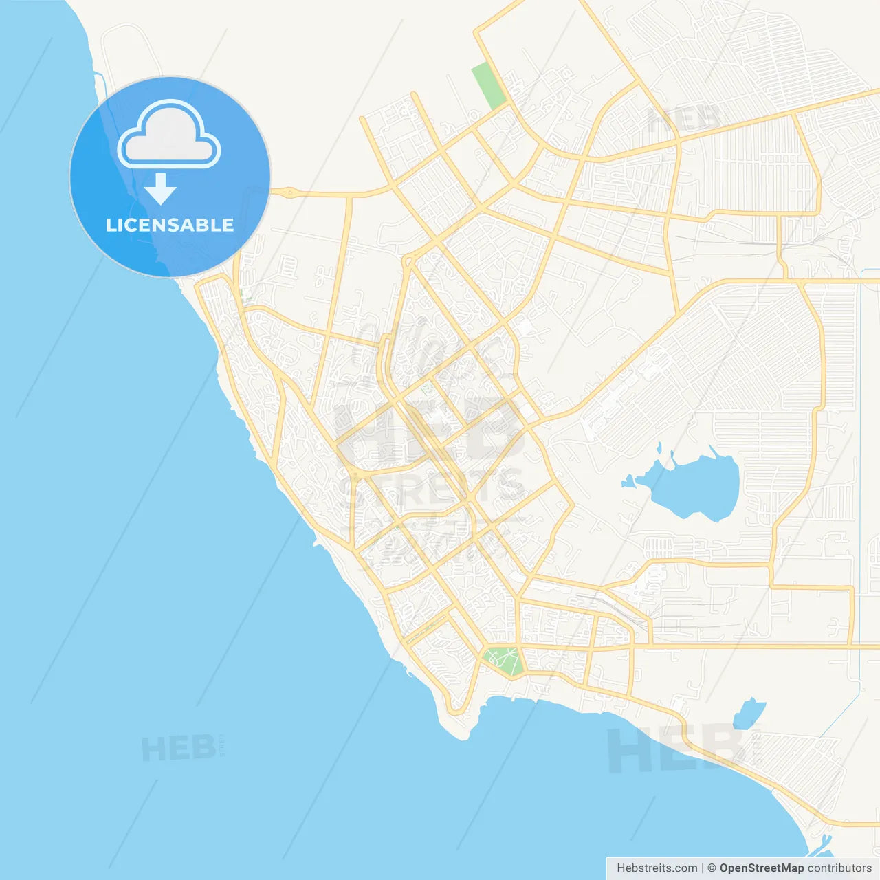 Aktau, Kazakhstan Vector Map - Classic Colors – HEBSTREITS