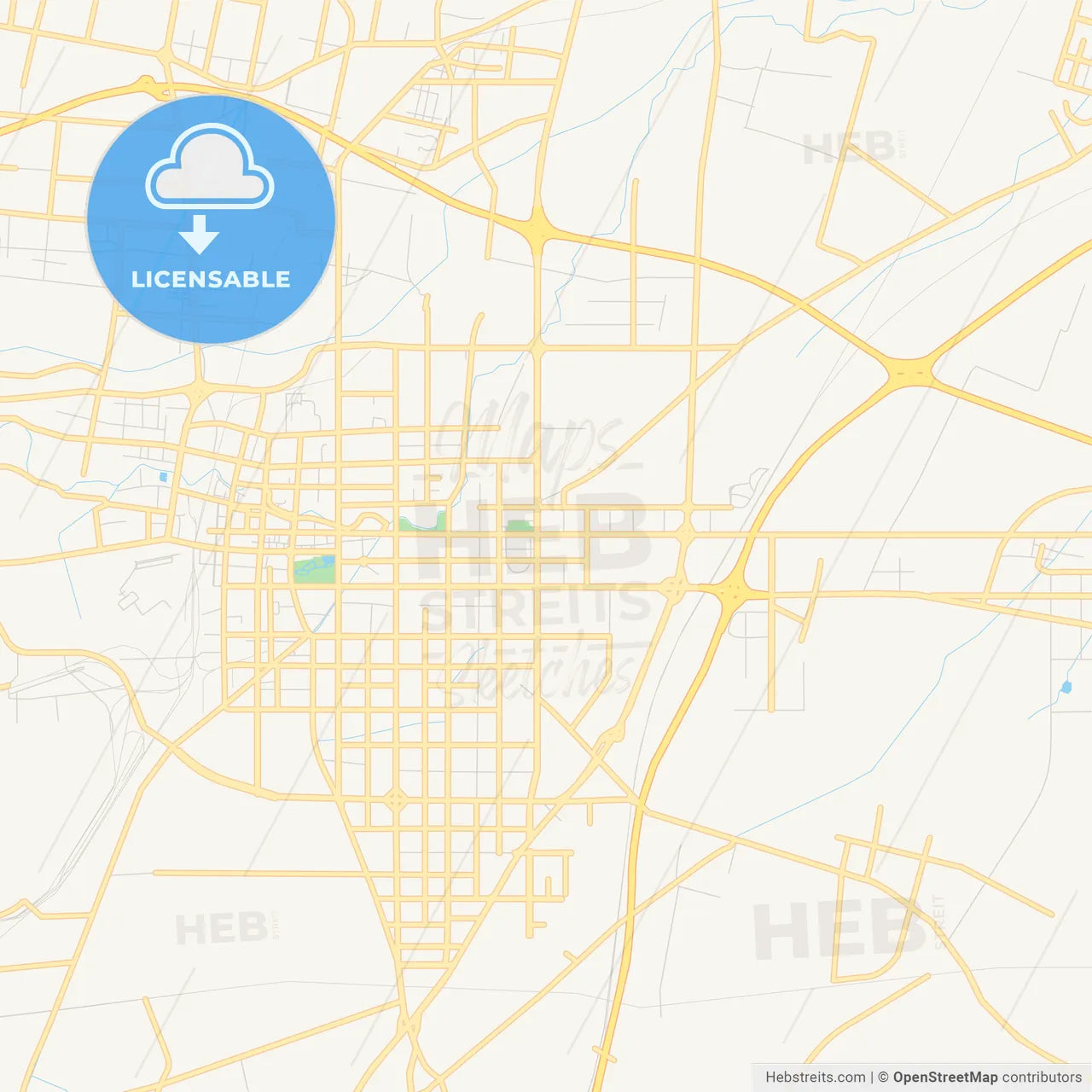 Printable Street Map Of Xinxiang, China – HEBSTREITS