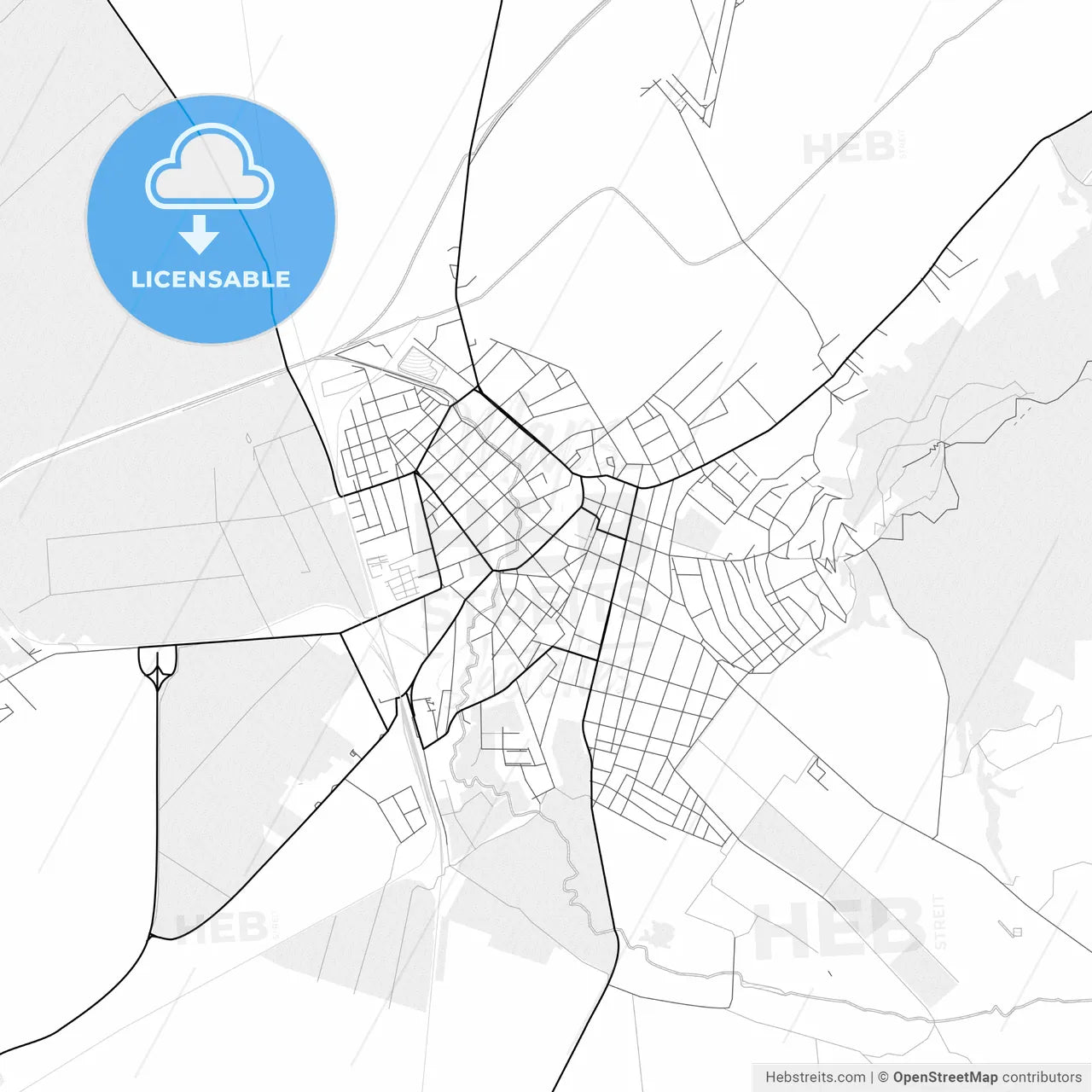 Vector Pdf Map Of Vršac, Serbia – HEBSTREITS