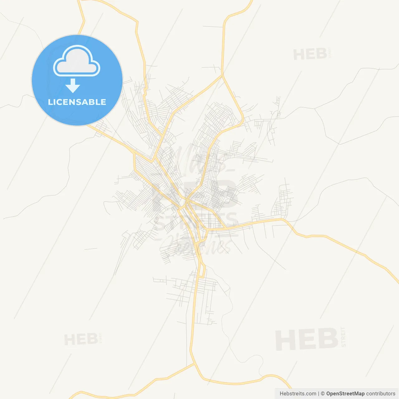 Printable Street Map Of Mwene-Ditu, Dr Congo – HEBSTREITS