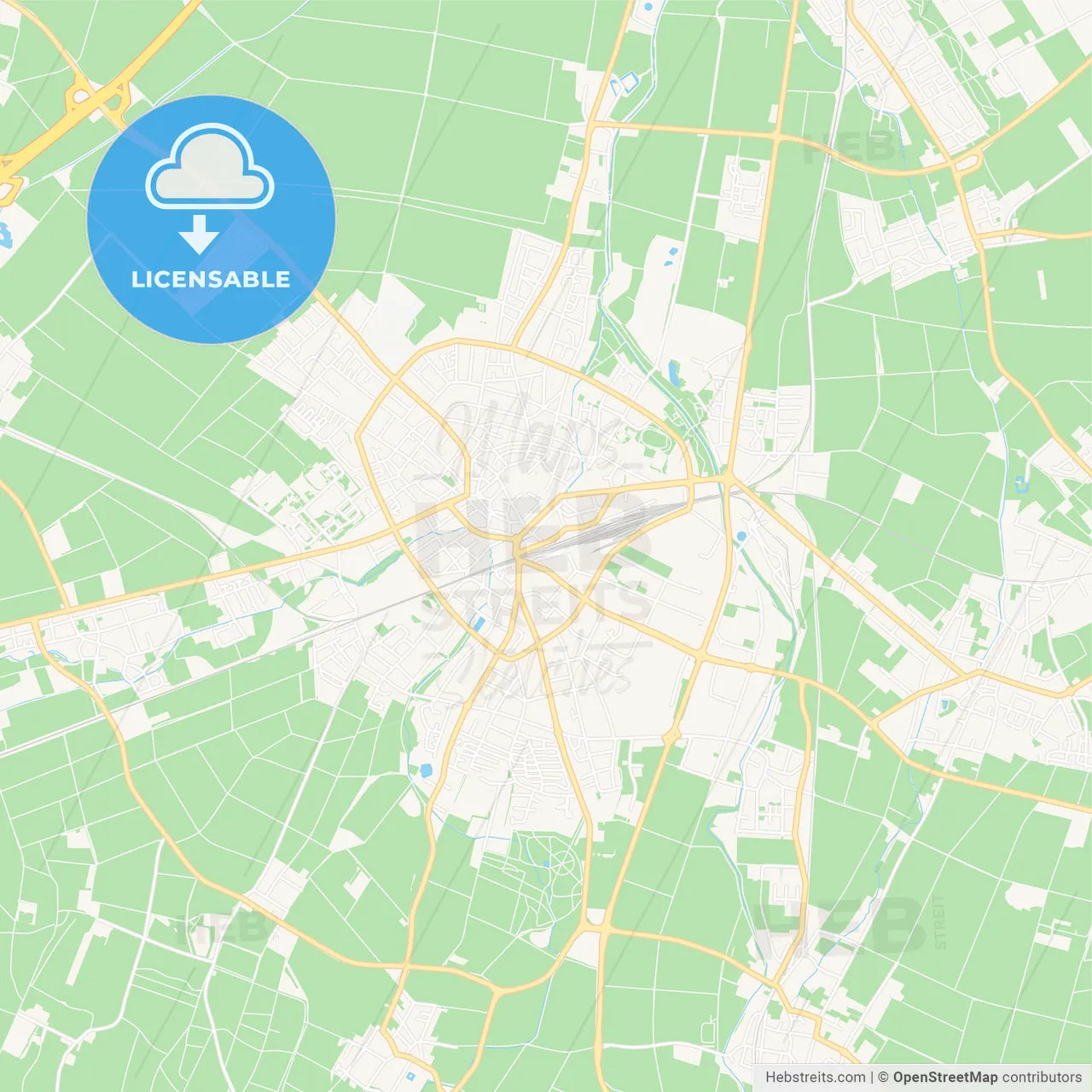 Euskirchen, Germany Vector Map - Classic Colors – HEBSTREITS