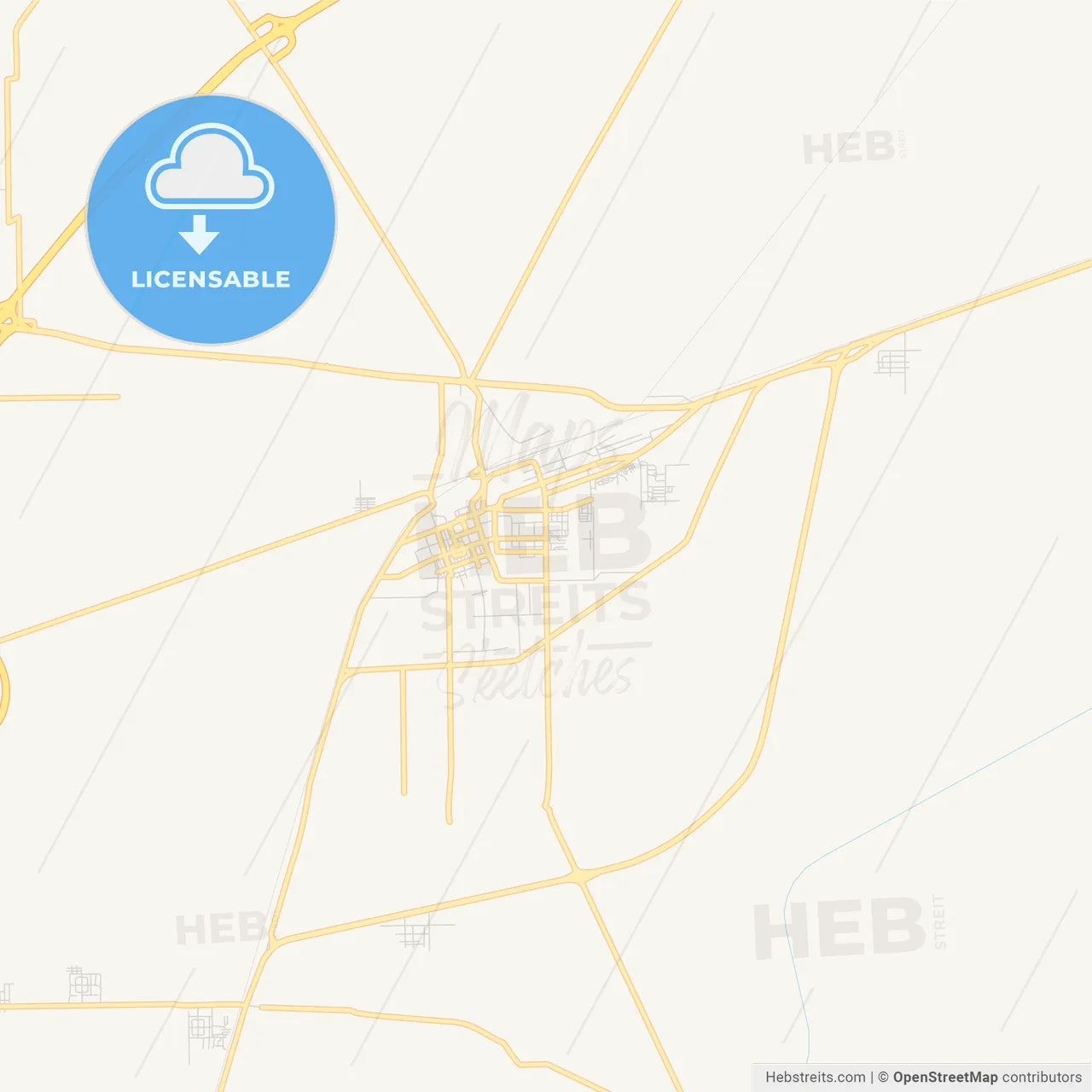 Printable Street Map Of Khanewal, Pakistan – HEBSTREITS