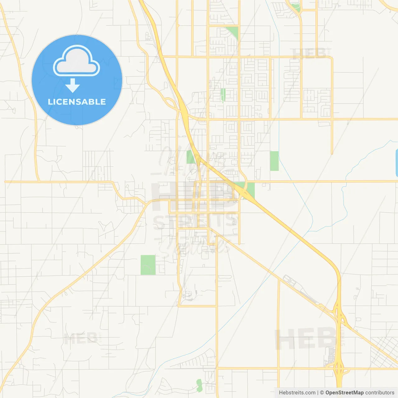 Empty Vector Map Of Perris, California, Usa – HEBSTREITS