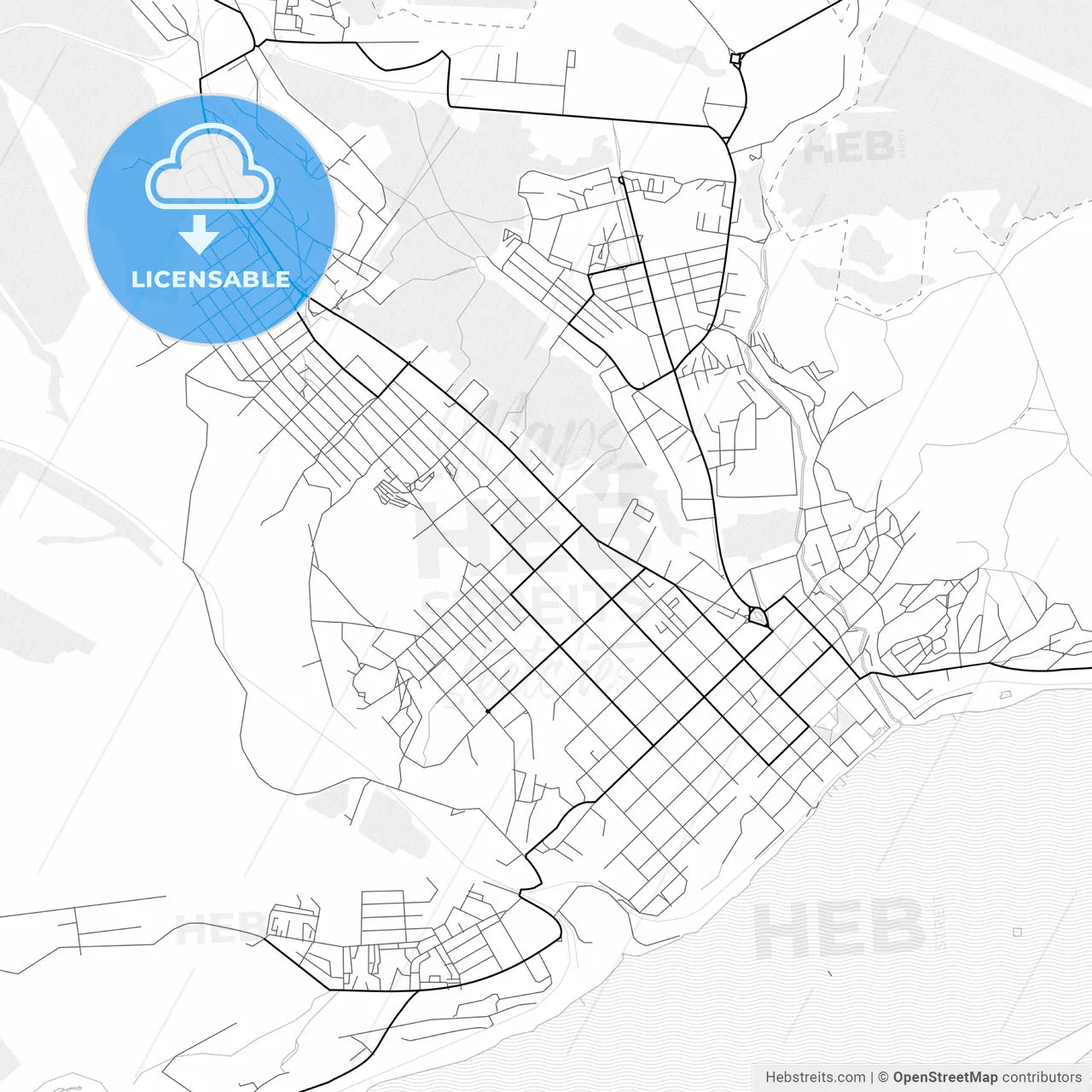 Vector Pdf Map Of Volsk, Russia – HEBSTREITS