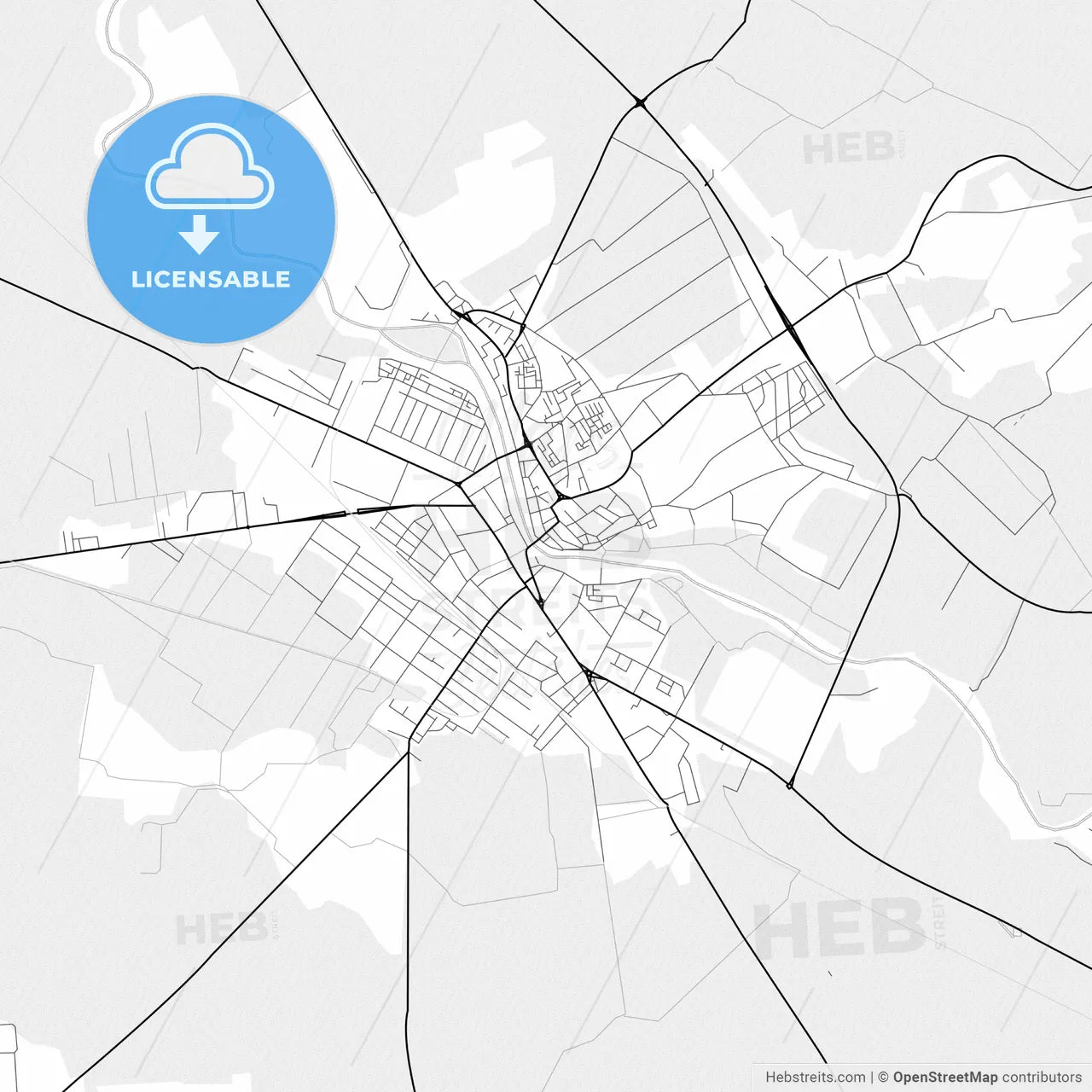 Vector Pdf Map Of Lugoj, Romania – HEBSTREITS