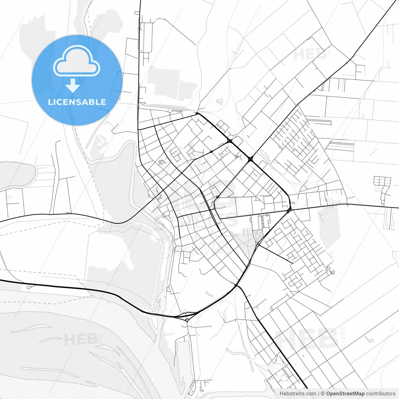 Vector Pdf Map Of Pančevo, Serbia – HEBSTREITS