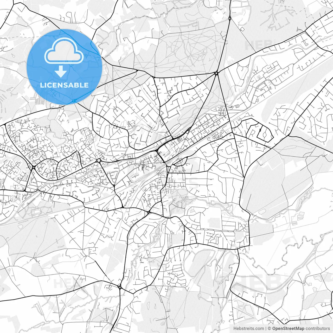 Vector Pdf Map Of Woking, England – HEBSTREITS