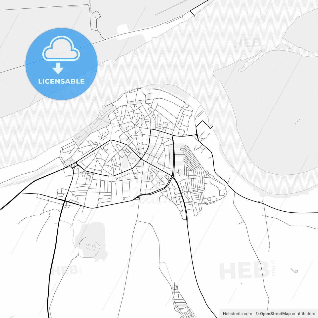 Vector Pdf Map Of Silistra, Bulgaria – HEBSTREITS