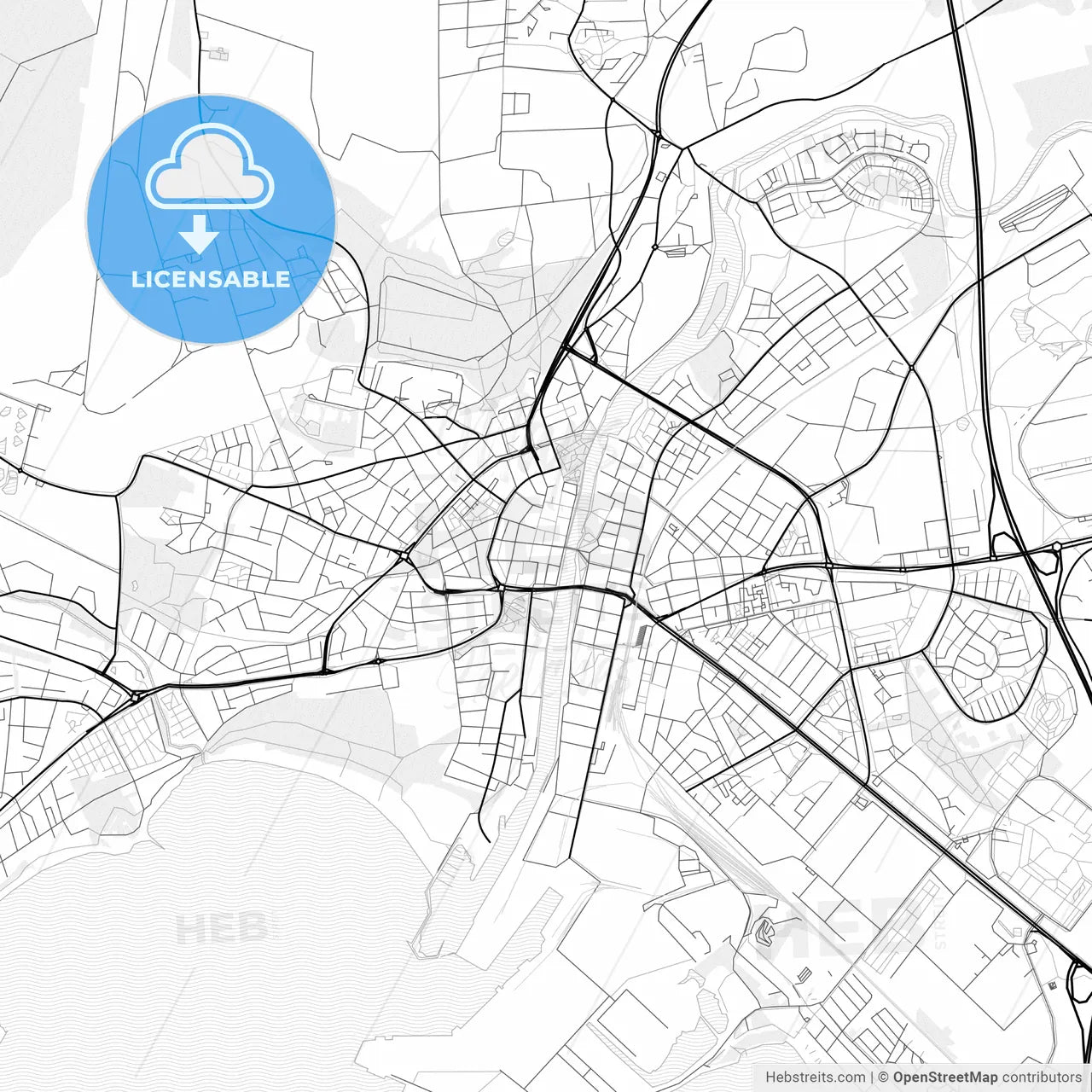 Vector Pdf Map Of Halmstad, Sweden – HEBSTREITS