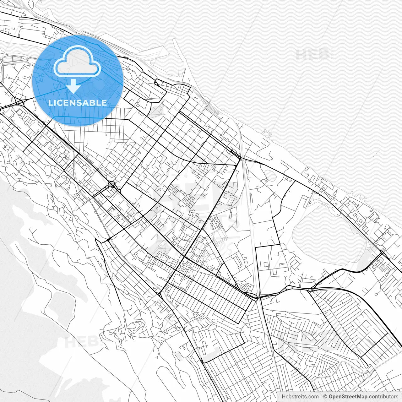 Vector Pdf Map Of Makhachkala, Russia – HEBSTREITS