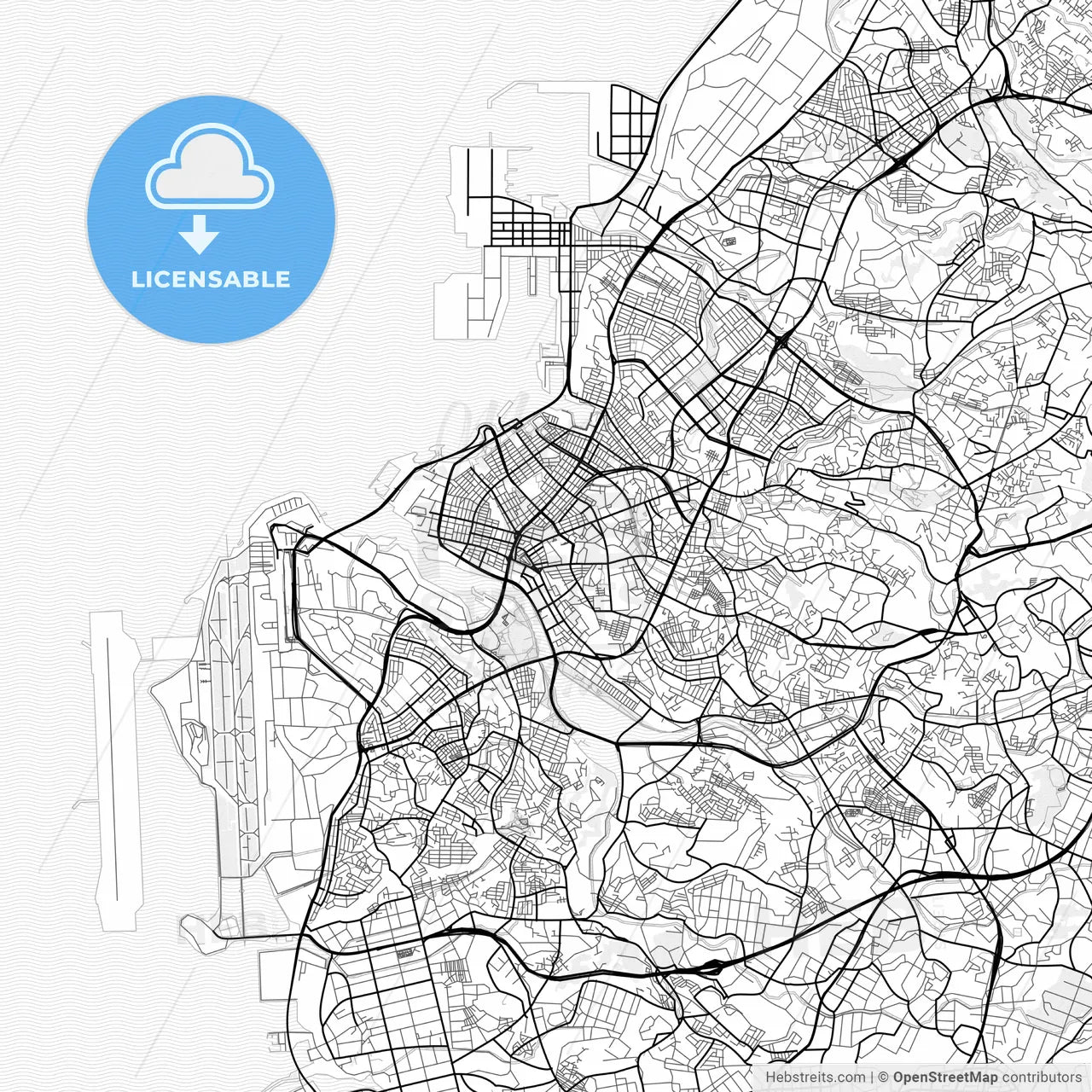 Vector Pdf Map Of Naha, Japan – HEBSTREITS