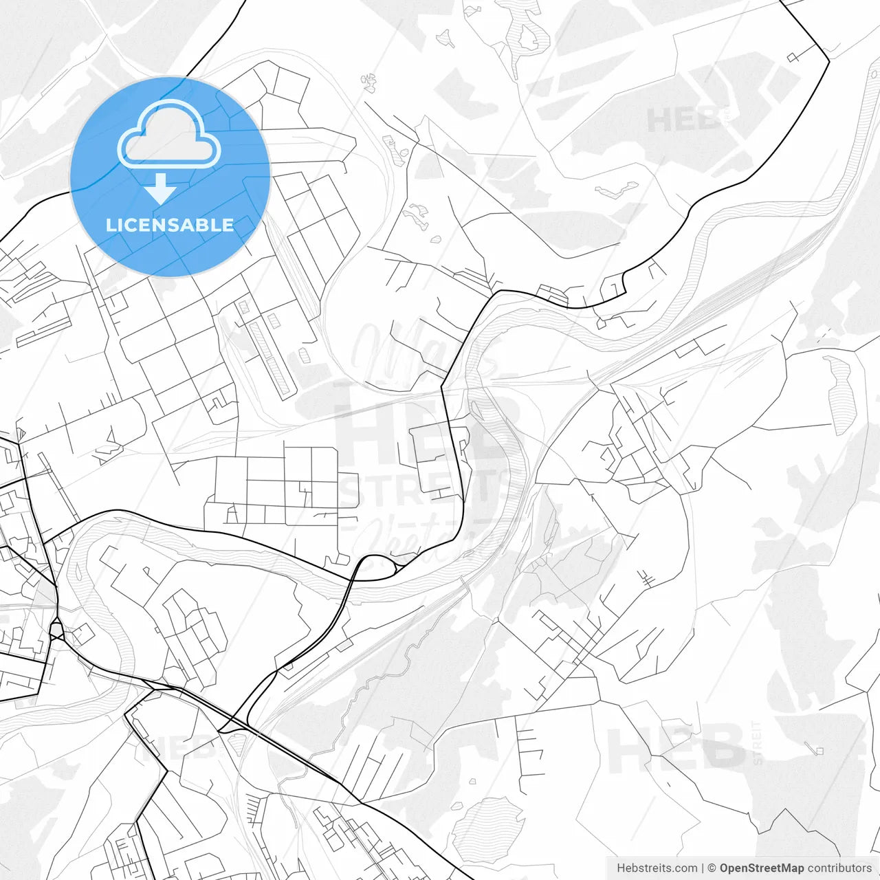 Vector Pdf Map Of Ukhta, Russia – HEBSTREITS